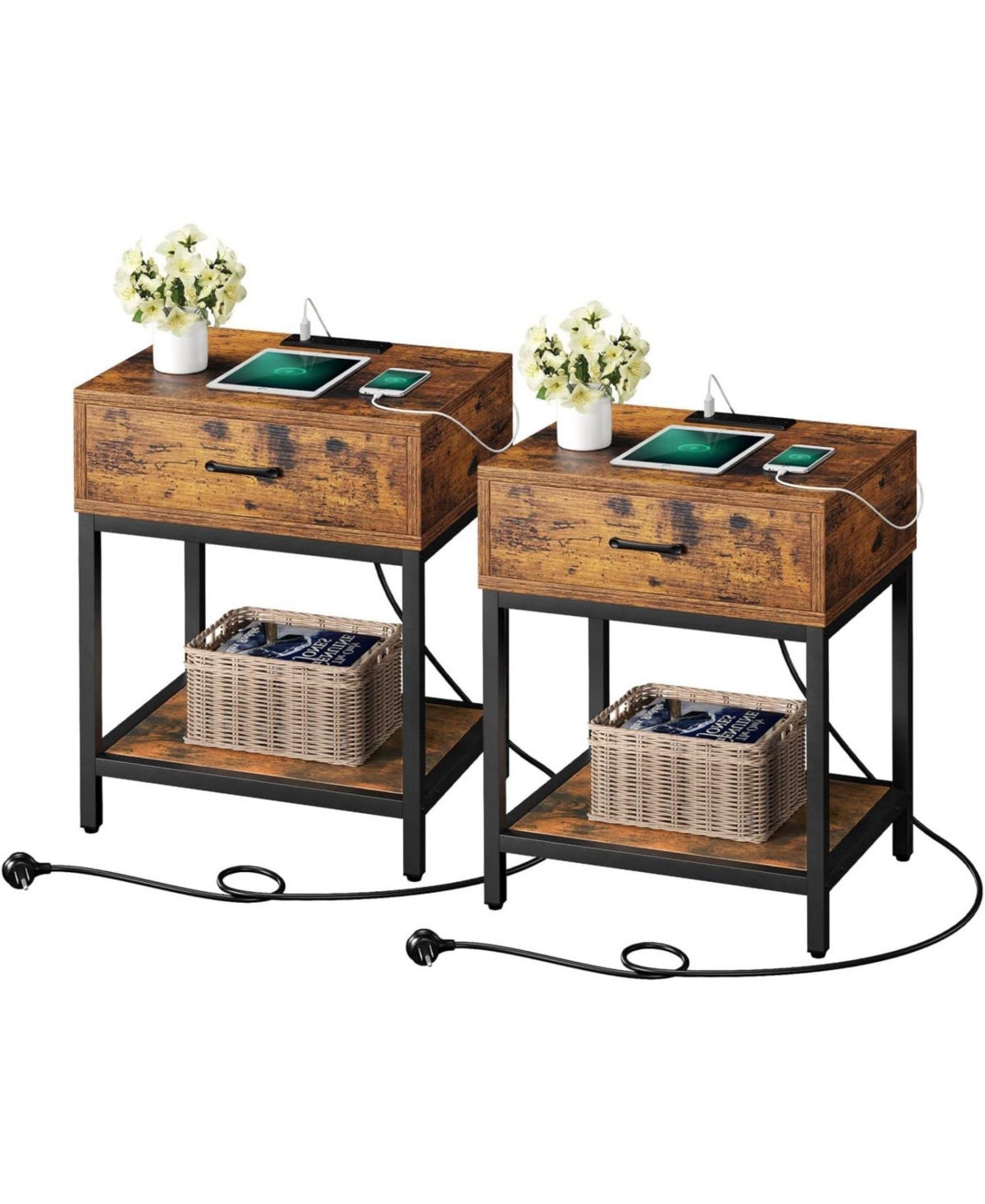 Click here for gaomon Nightstand with Charging Station Side Table... prices