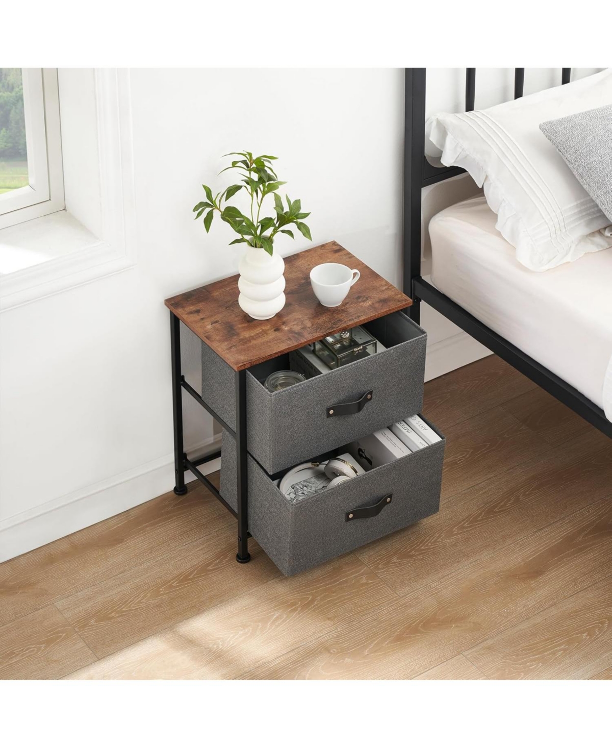 Click here for gaomon Queen Size Bed Frame with Nightstand and 2... prices