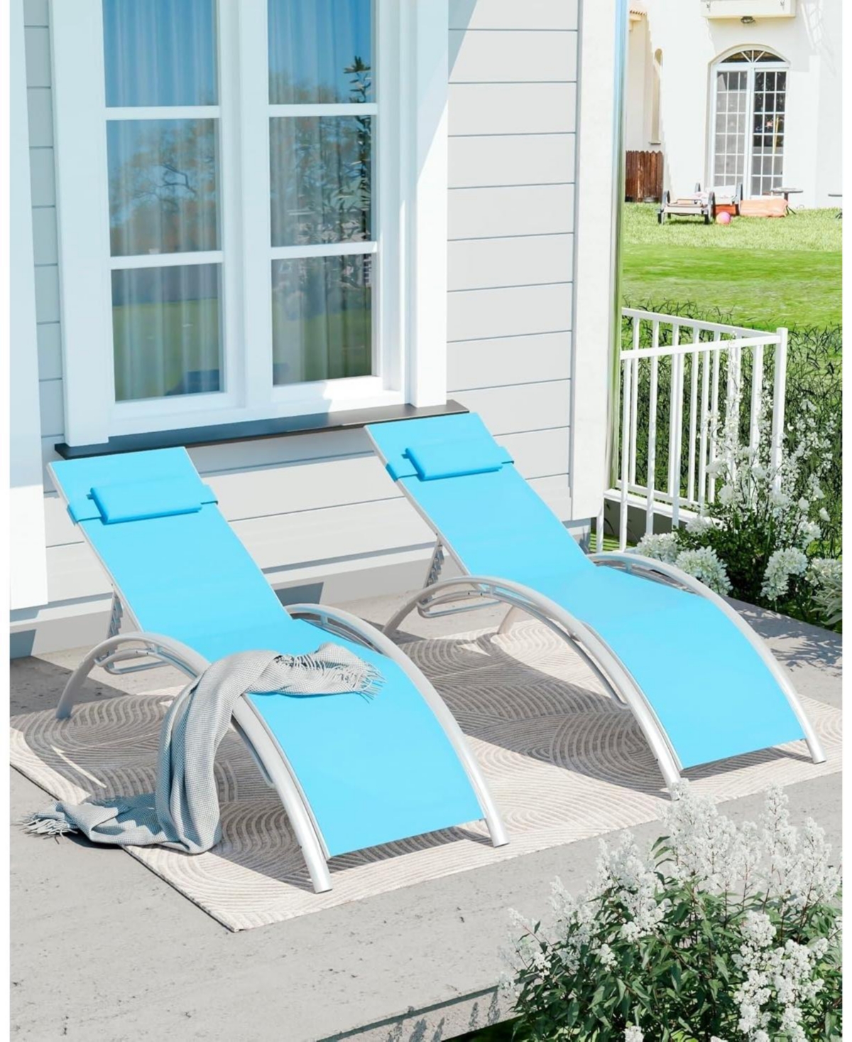 Click here for gaomon Patio Chaise Lounge Set of 2 - Aluminum Out... prices