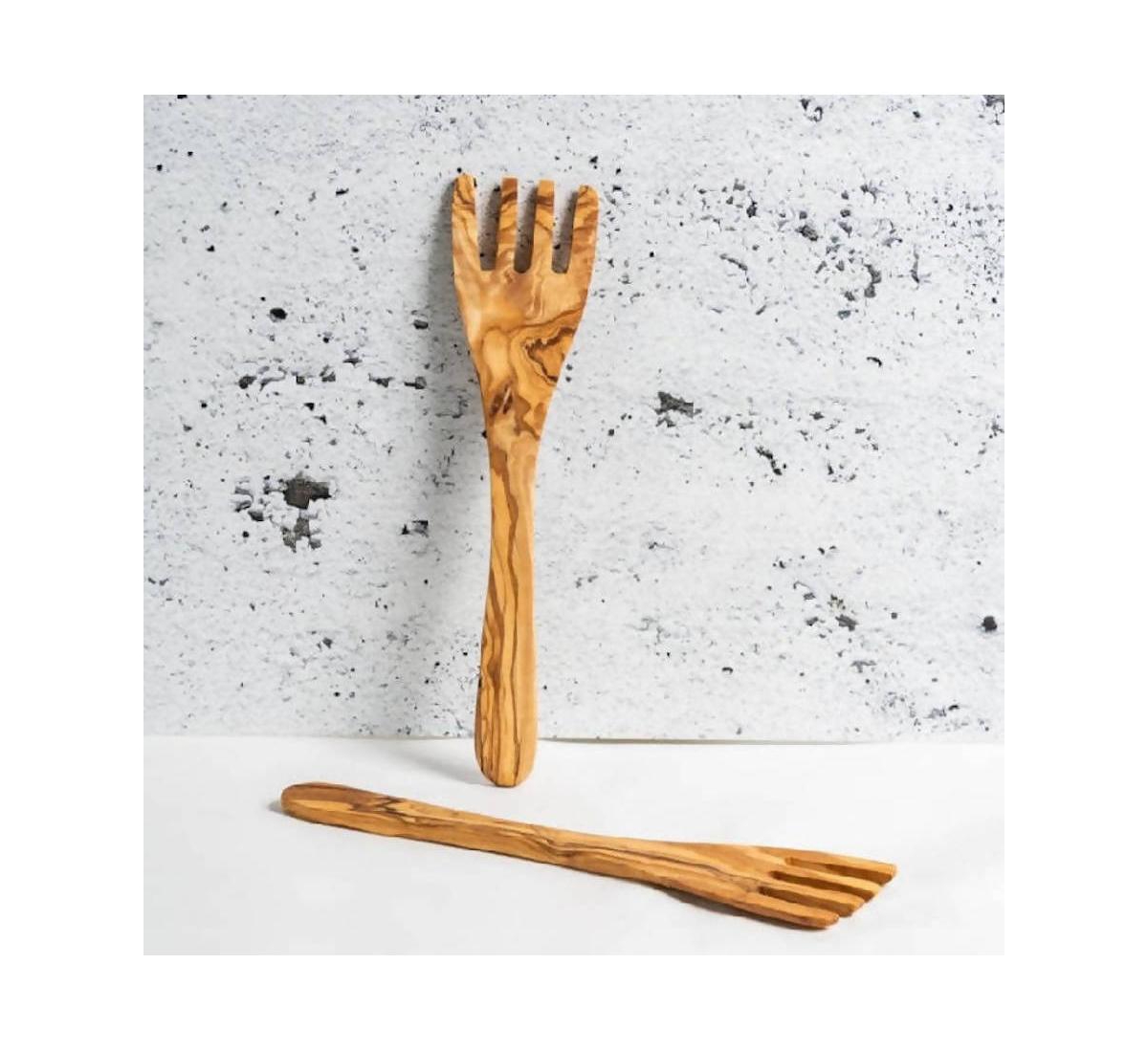 Click here for Gharyan Stoneware  Olive Wood Serving Spatula Fork... prices