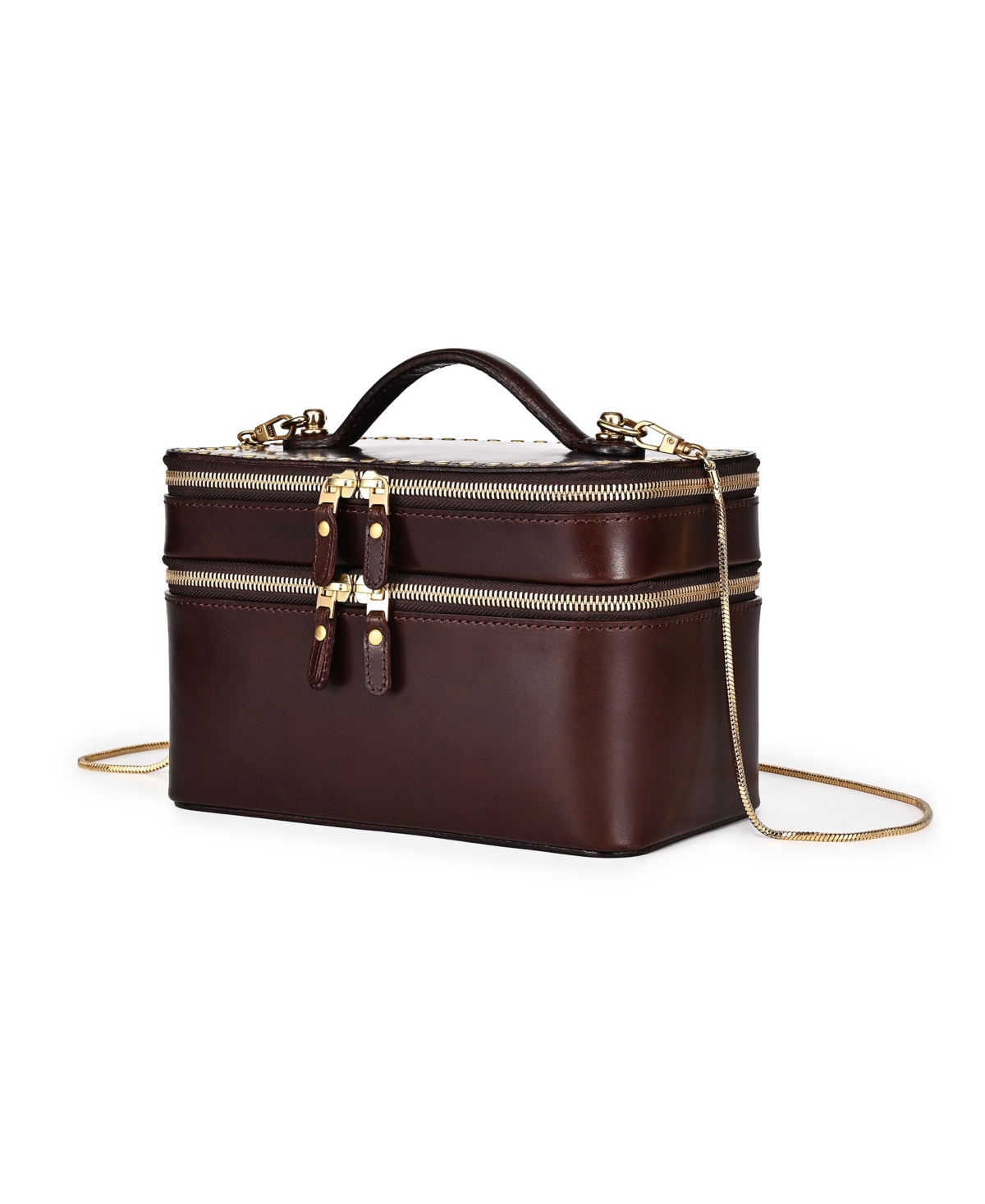 Click here for Old Trend Ixia Small Trunk Bag - Chestnut Brown prices