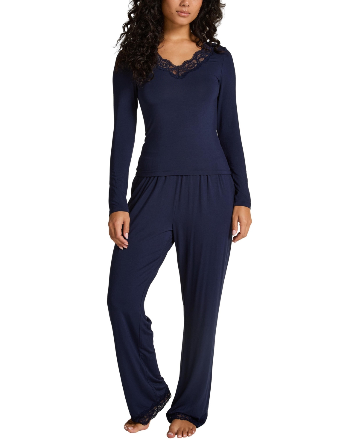 Click here for Hunkemoller Womens Pajama Set - Blue prices