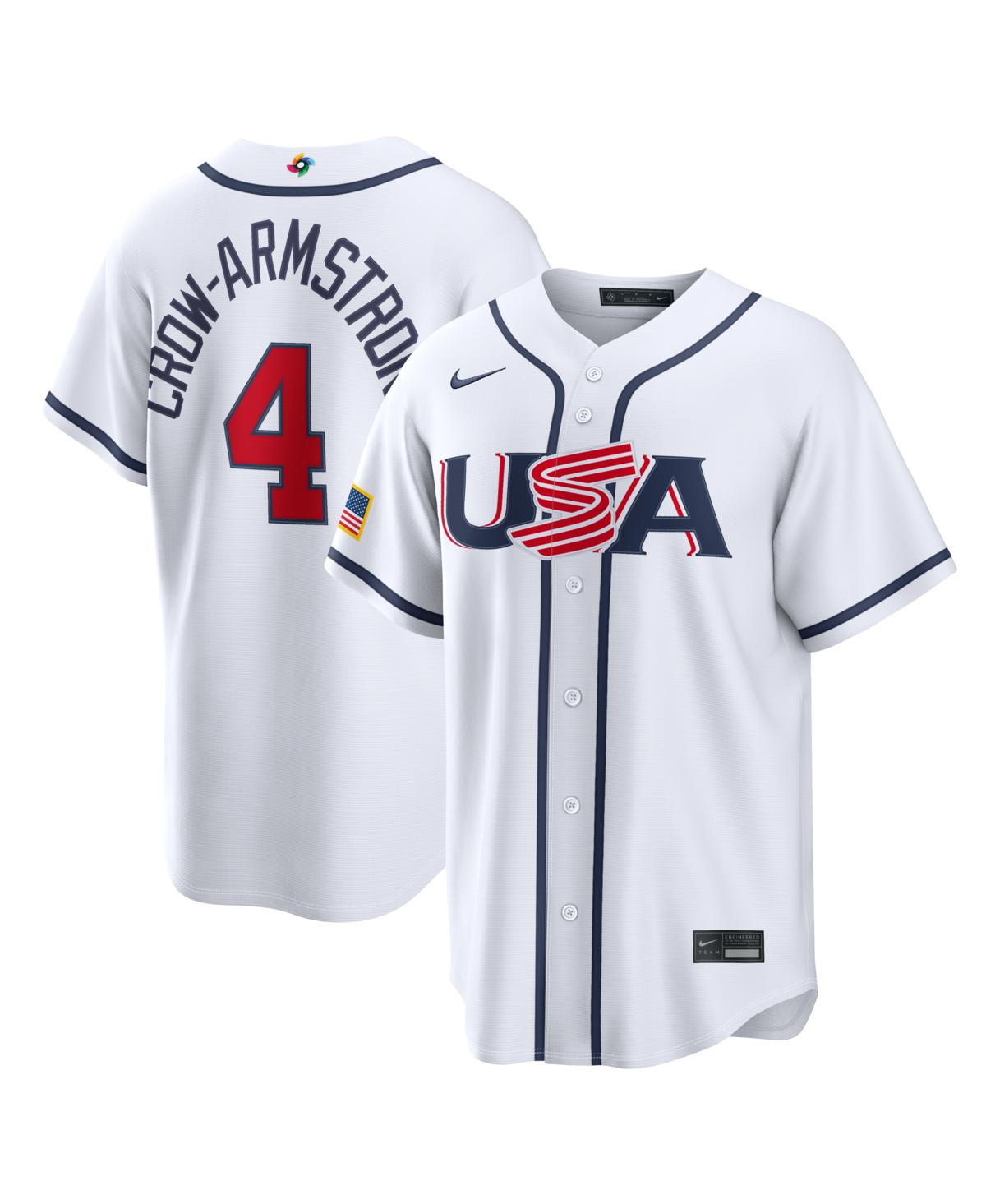 Click here for Nike Mens Pete Crow-Armstrong White Usa Baseball 2... prices