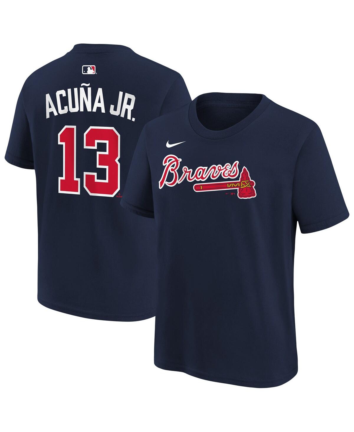 Click here for Nike Big Boys and Girls Ronald Acuna Jr. Navy Atla... prices