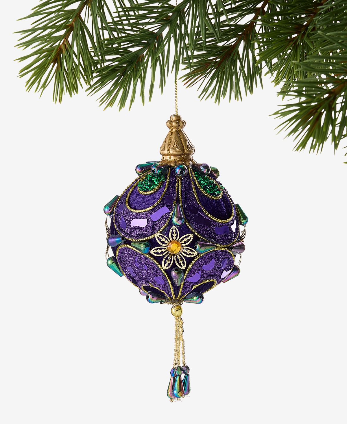 Click here for Holiday Lane Peacock Embellished Ball Ornament  Ma... prices