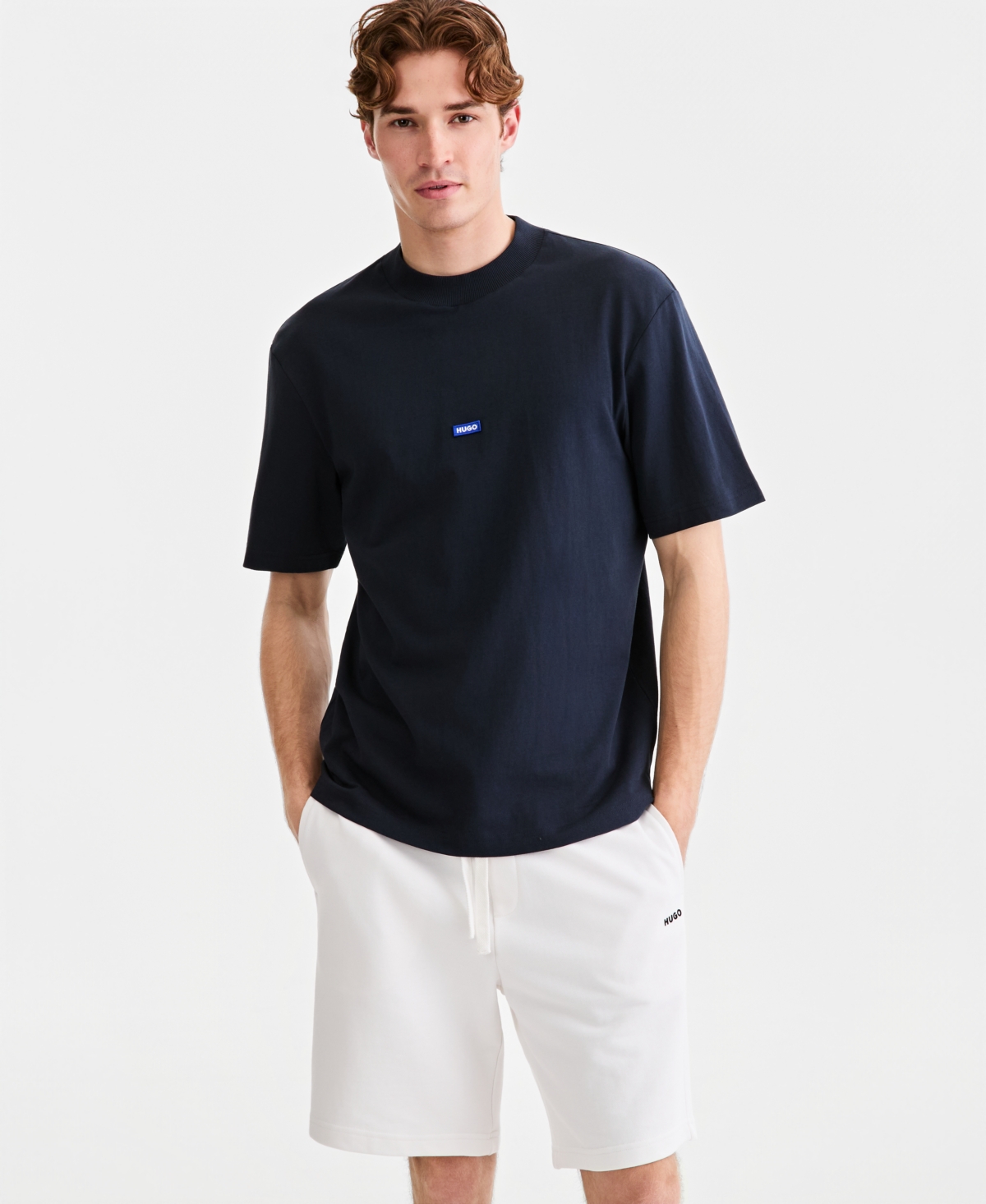 Click here for Hugo by Hugo Boss Mens Nieros T-Shirt - Dark Blue prices