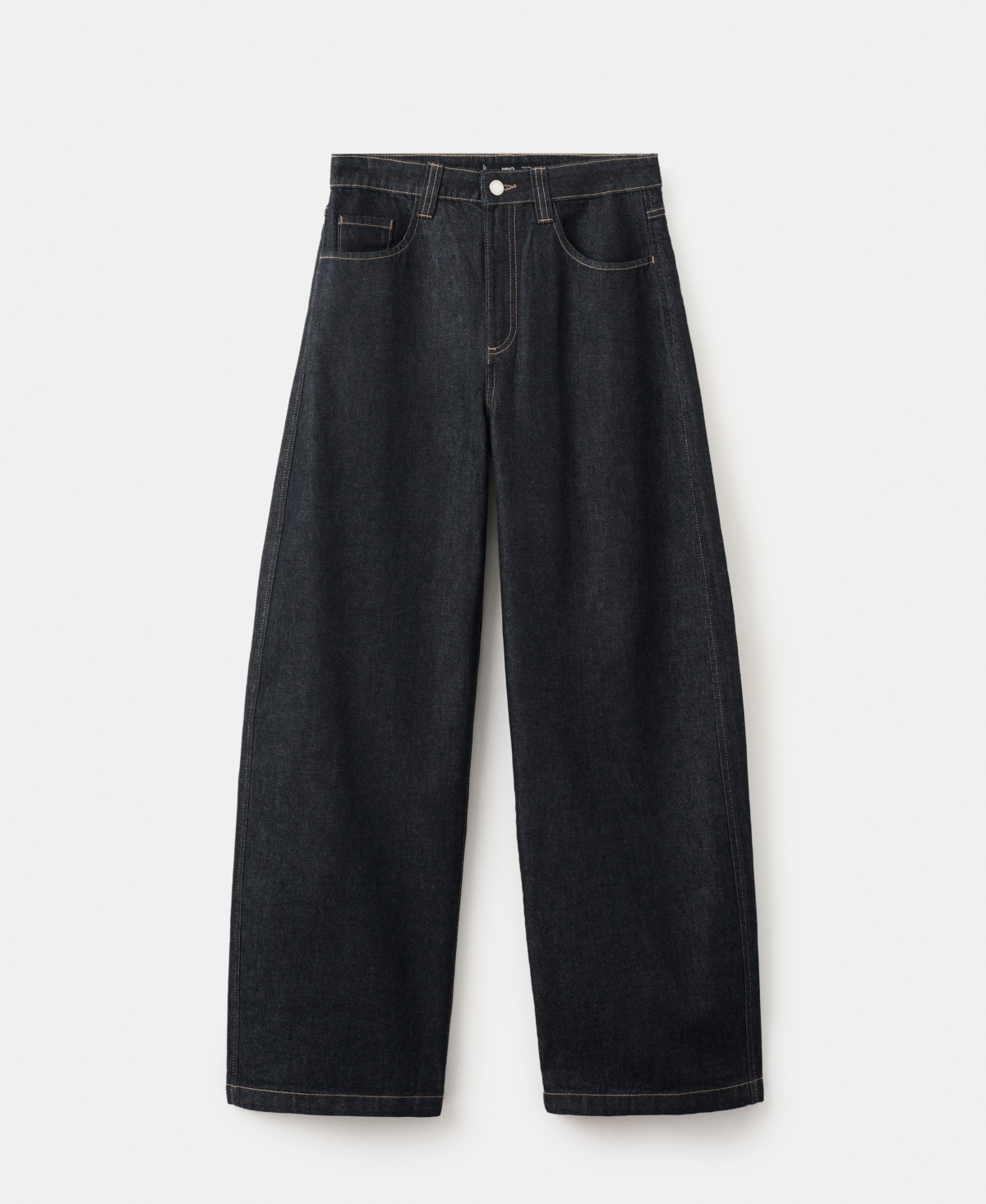Click here for Mango Womens Mid-Rise Balloon Jeans - Open Blue prices