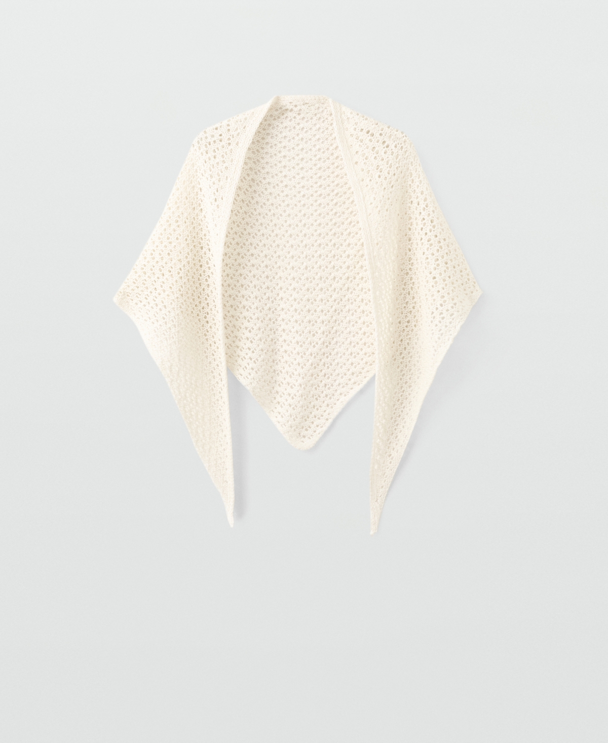 Click here for Mango Womens Open-Worked Knit Shawl - Ecru prices