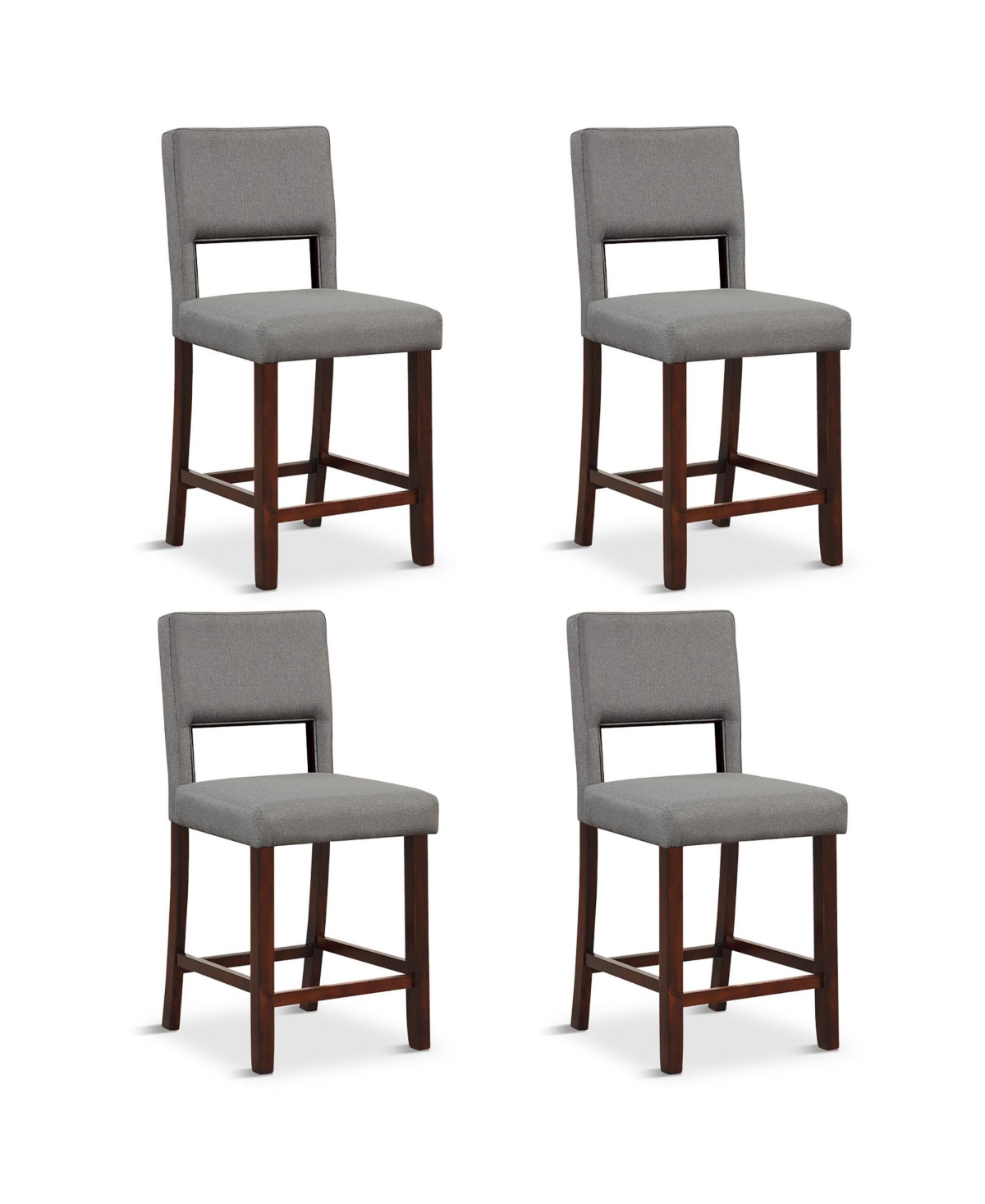 Click here for Gymax 4-Piece Linen Fabric Counter Height Bar Stoo... prices