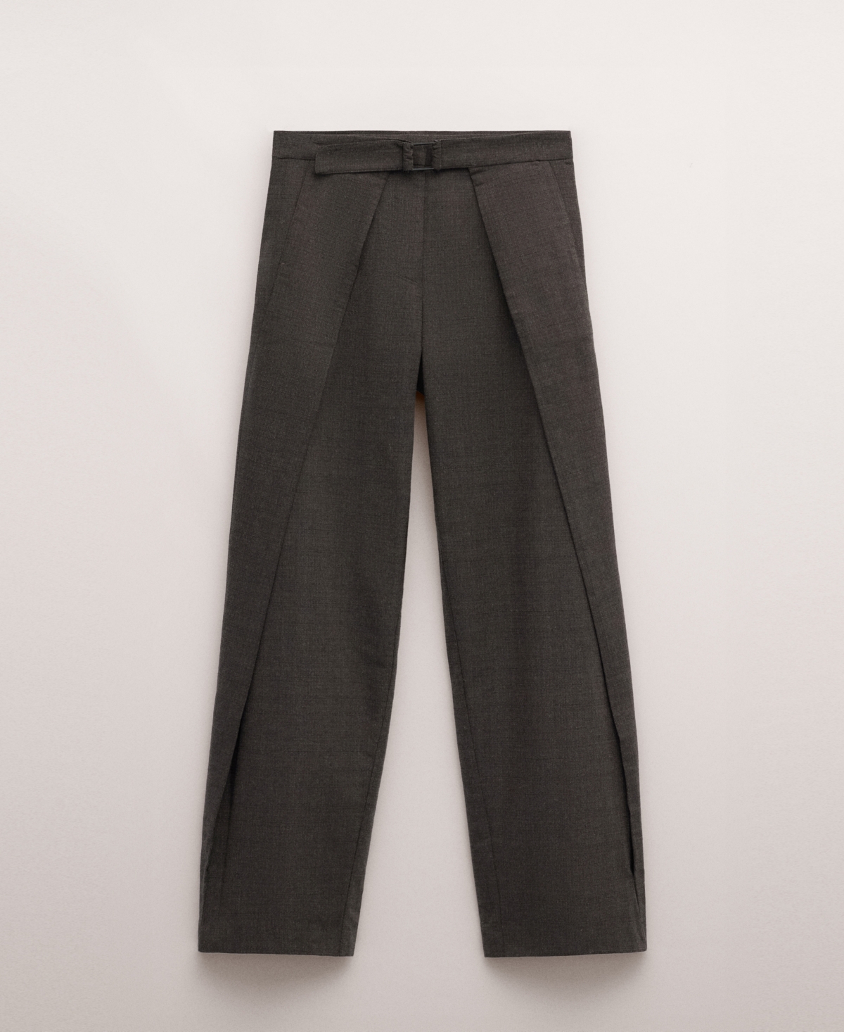 Click here for Mango Womens Belt Pleated Pants - Brown prices