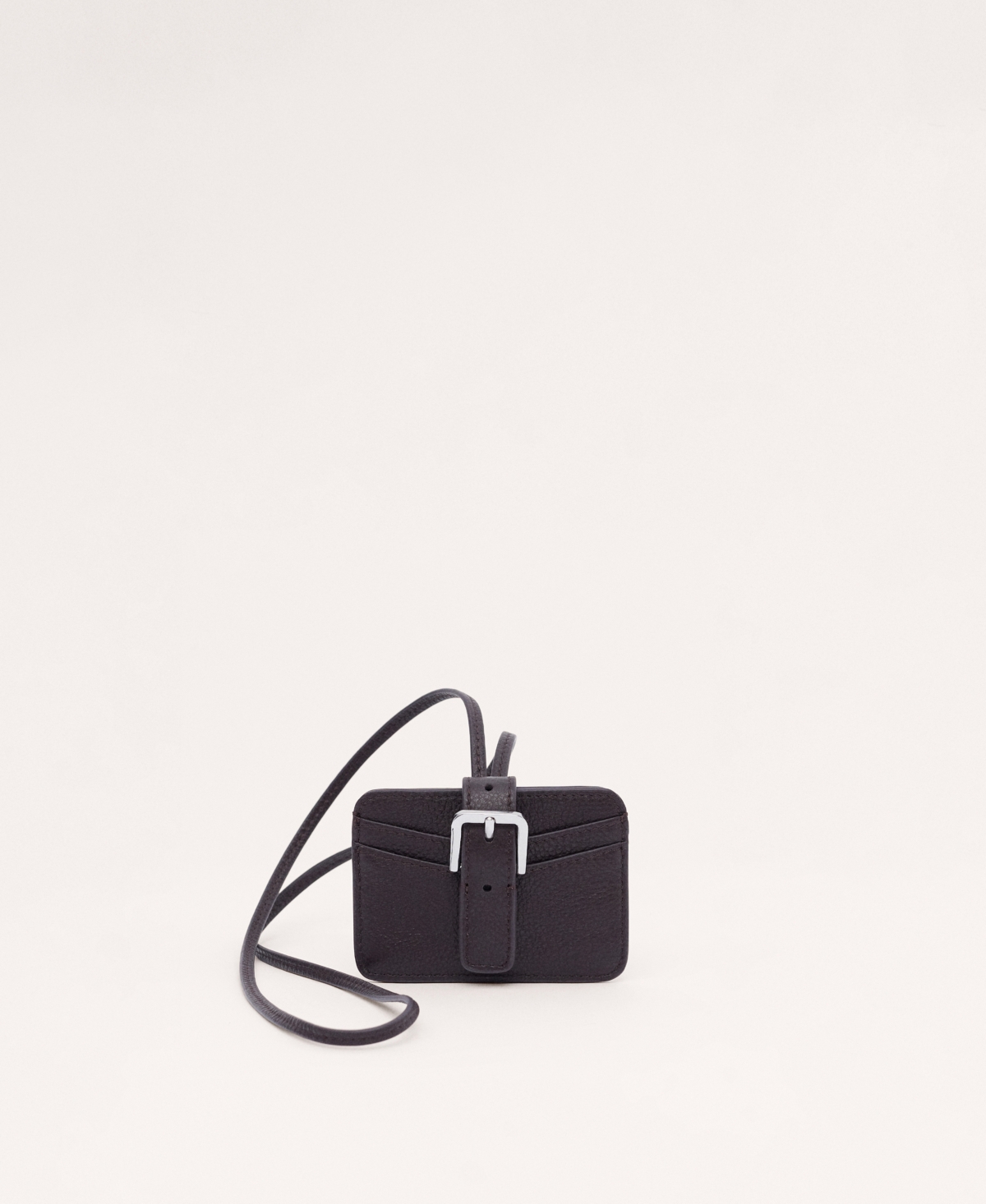 Click here for Mango Womens Leather Buckle Cardholder - Burgundy prices