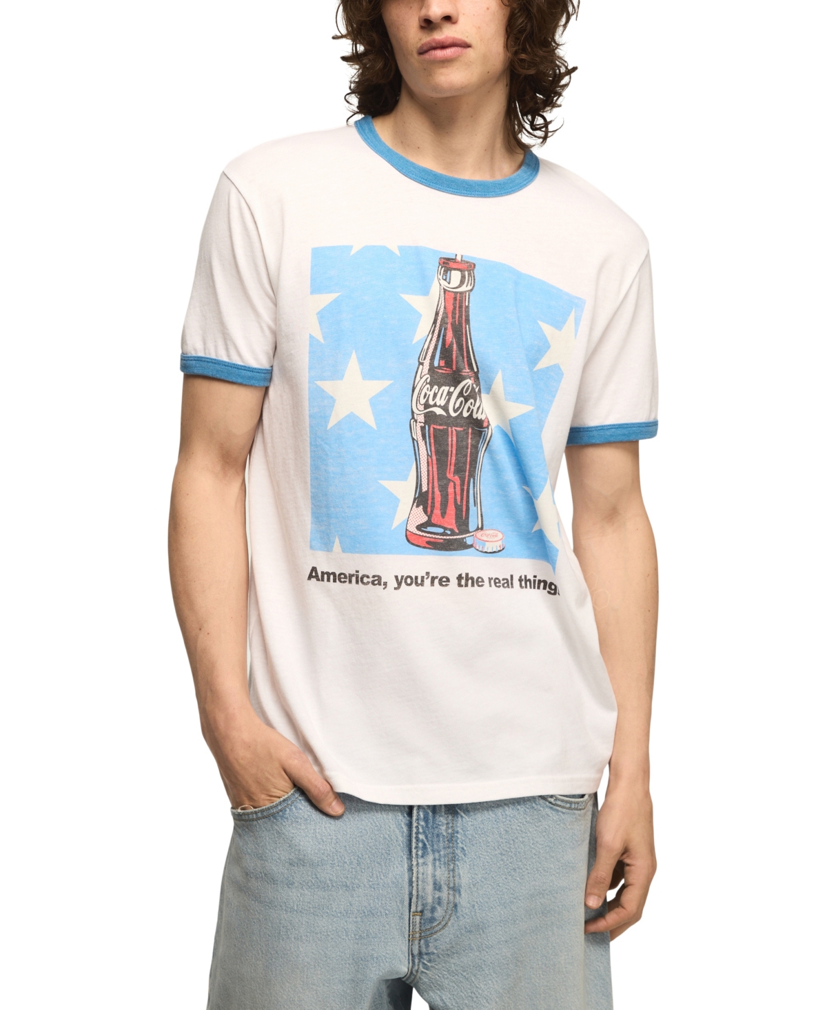 Click here for Lucky Brand Mens Coke Bottle Crewneck T-Shirt - Br... prices