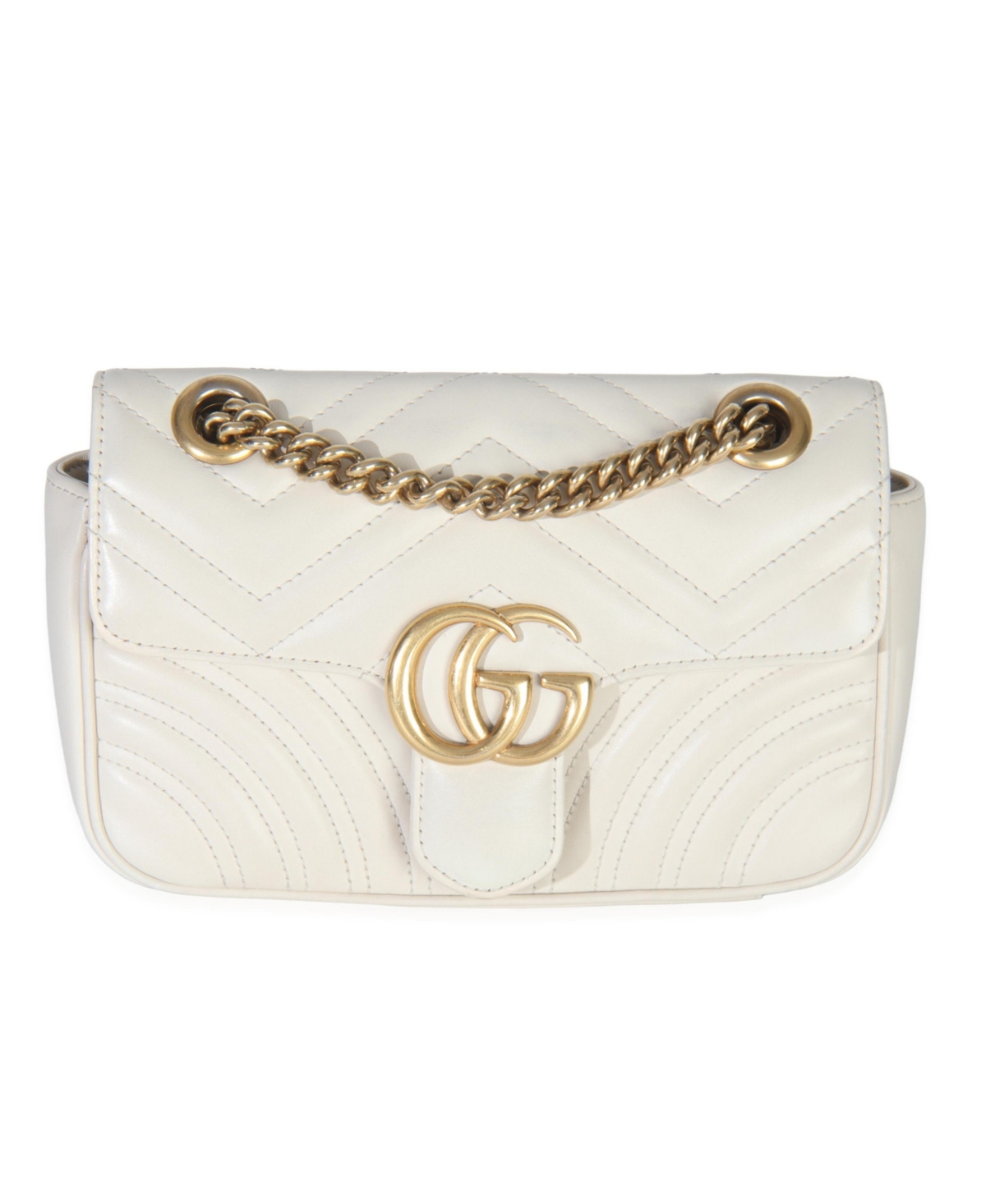 Click here for Pre-Owned Gucci White Matelasse Calfskin Small Gg... prices