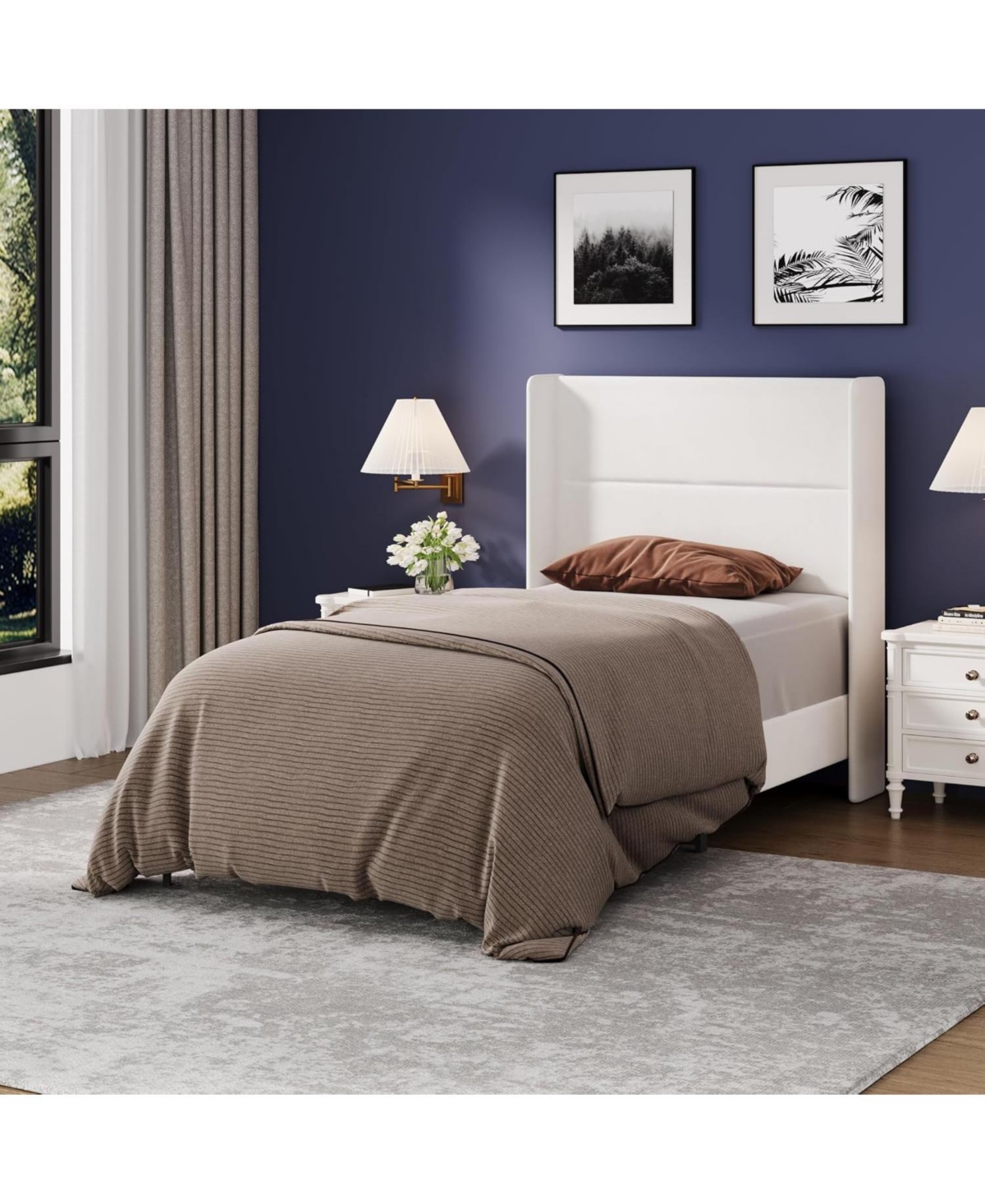 Click here for gaomon Soft Upholstered Platform Bed Frame with Wi... prices