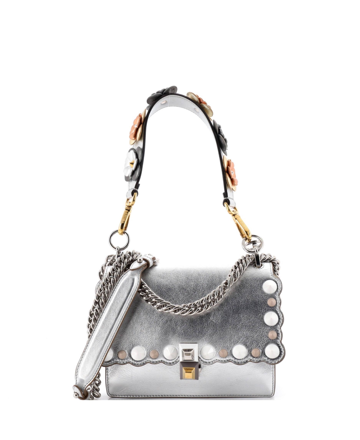 Click here for Pre-Owned Fendi Small Kan I Bag Studded Leather -... prices