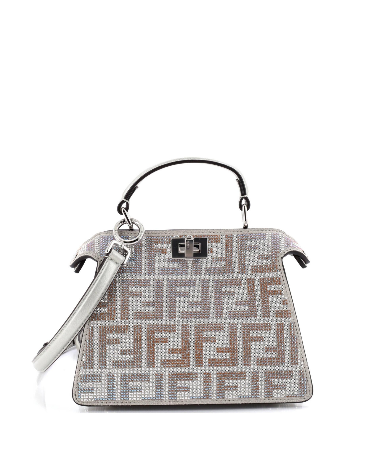 Click here for Pre-Owned Fendi Petite Peekaboo ISeeU Bag Zucca Cr... prices