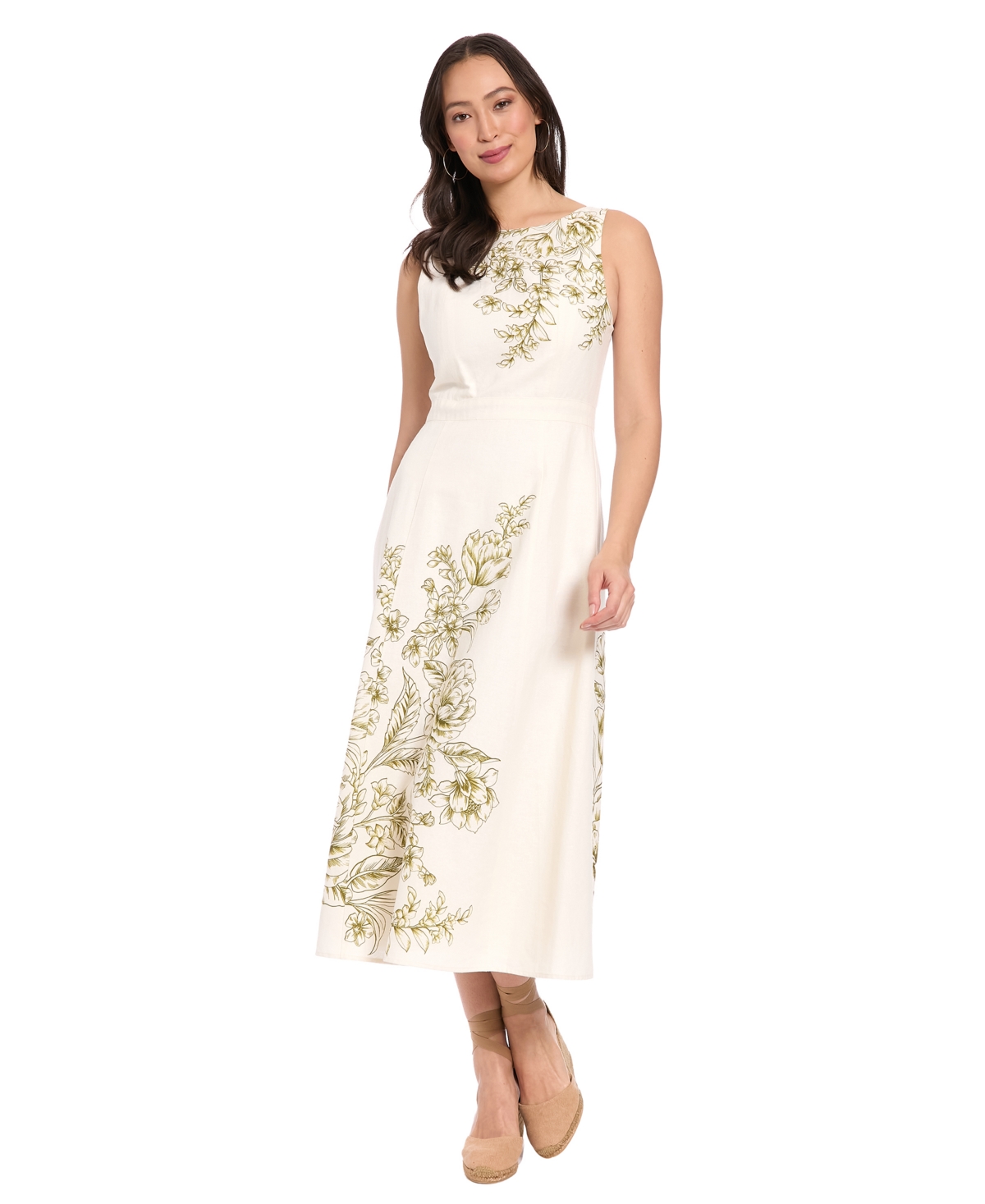 Click here for London Times Petite Sleeveless Jewel Neck Printed... prices