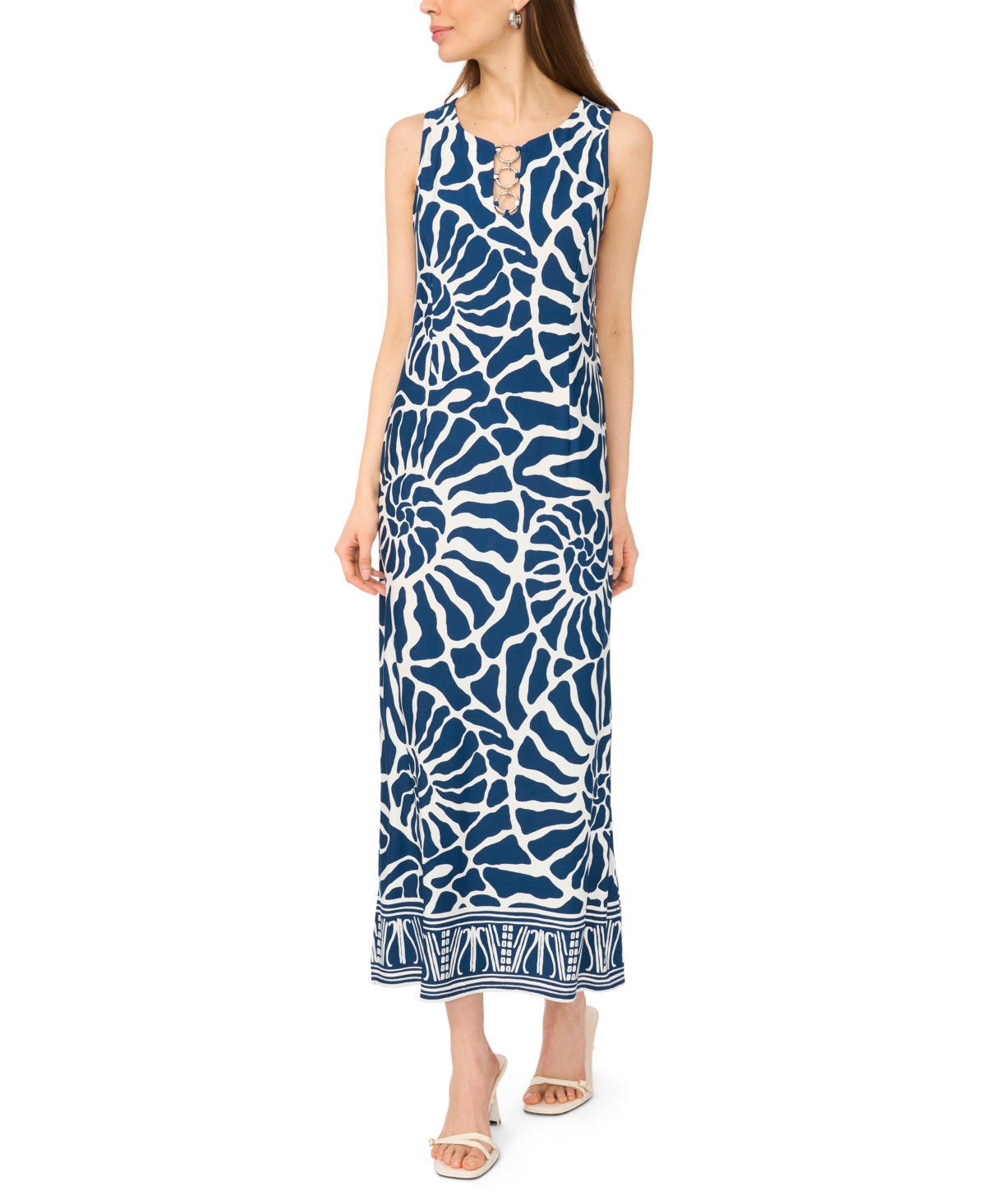 Click here for Msk Womens Sleeveless Printed Maxi Dress - Moonlit... prices
