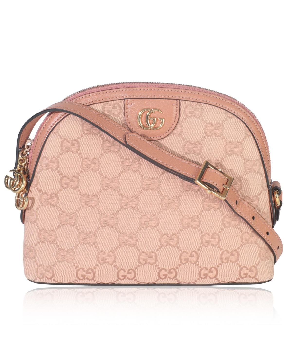 Click here for Pre-Owned Gucci Pink Gg Canvas Small Dome Ophidia... prices