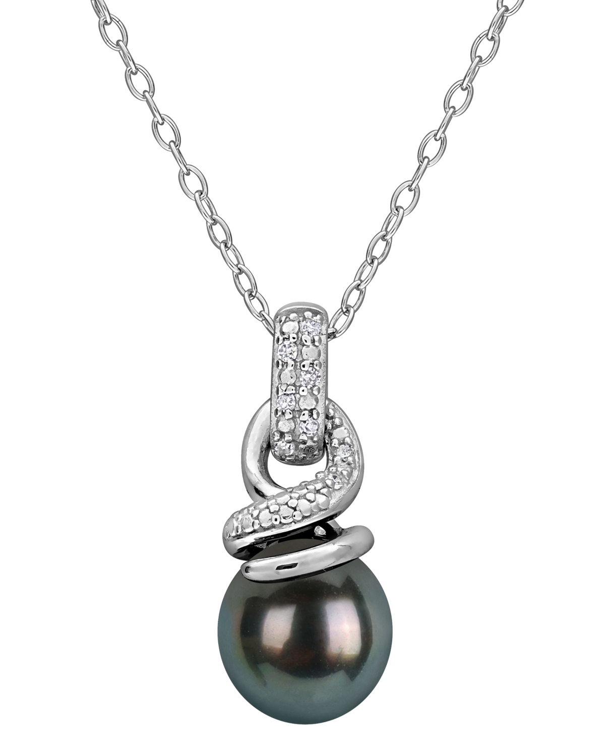 Click here for Macys Cultured Tahitian Pearl and Diamond Accent (... prices