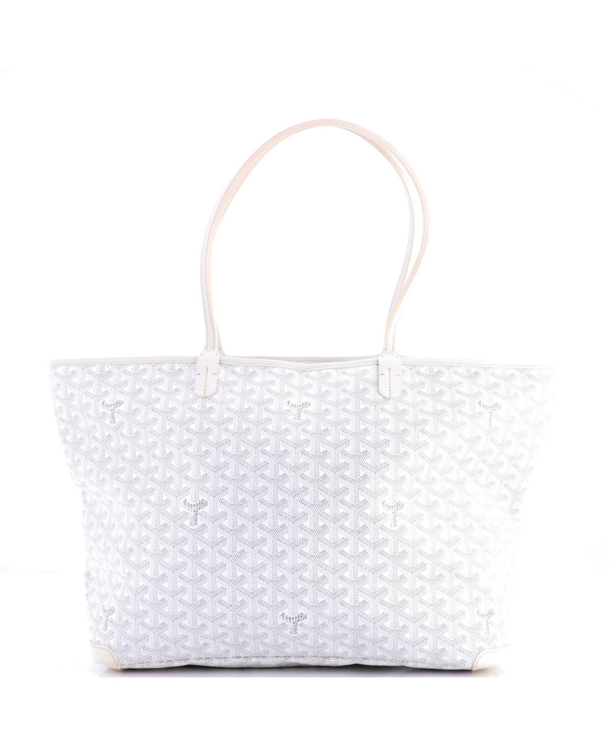 Click here for Pre-Owned Goyard Mm Artois Tote Coated Canvas - Wh... prices