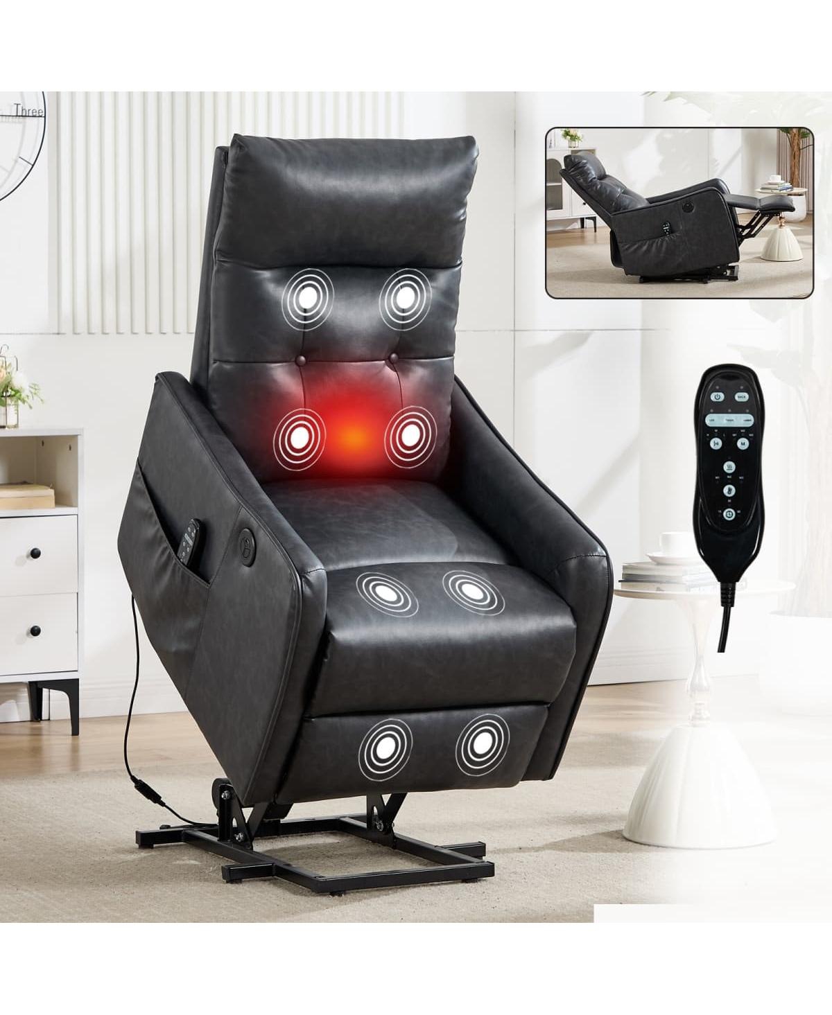 Click here for Maison Boucle Pu Leather Lift Chair with Massage &... prices