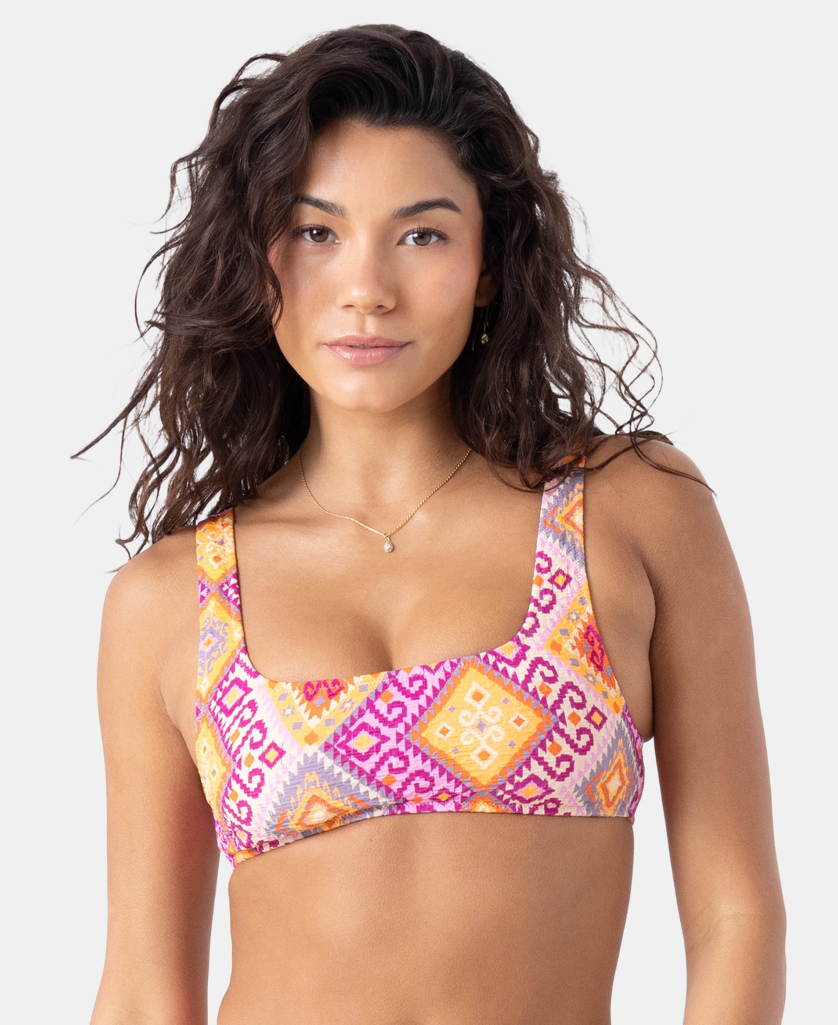 Click here for Roxy Womens Square Neck Pull-On Bralette - Raspber... prices