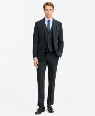 Click here for Bar Iii Mens Slim Fit Tartan Plaid Suit Separates... prices
