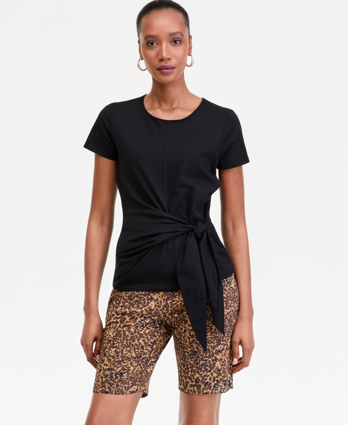 Click here for I.n.c. International Concepts Womens Tie-Waist Sho... prices