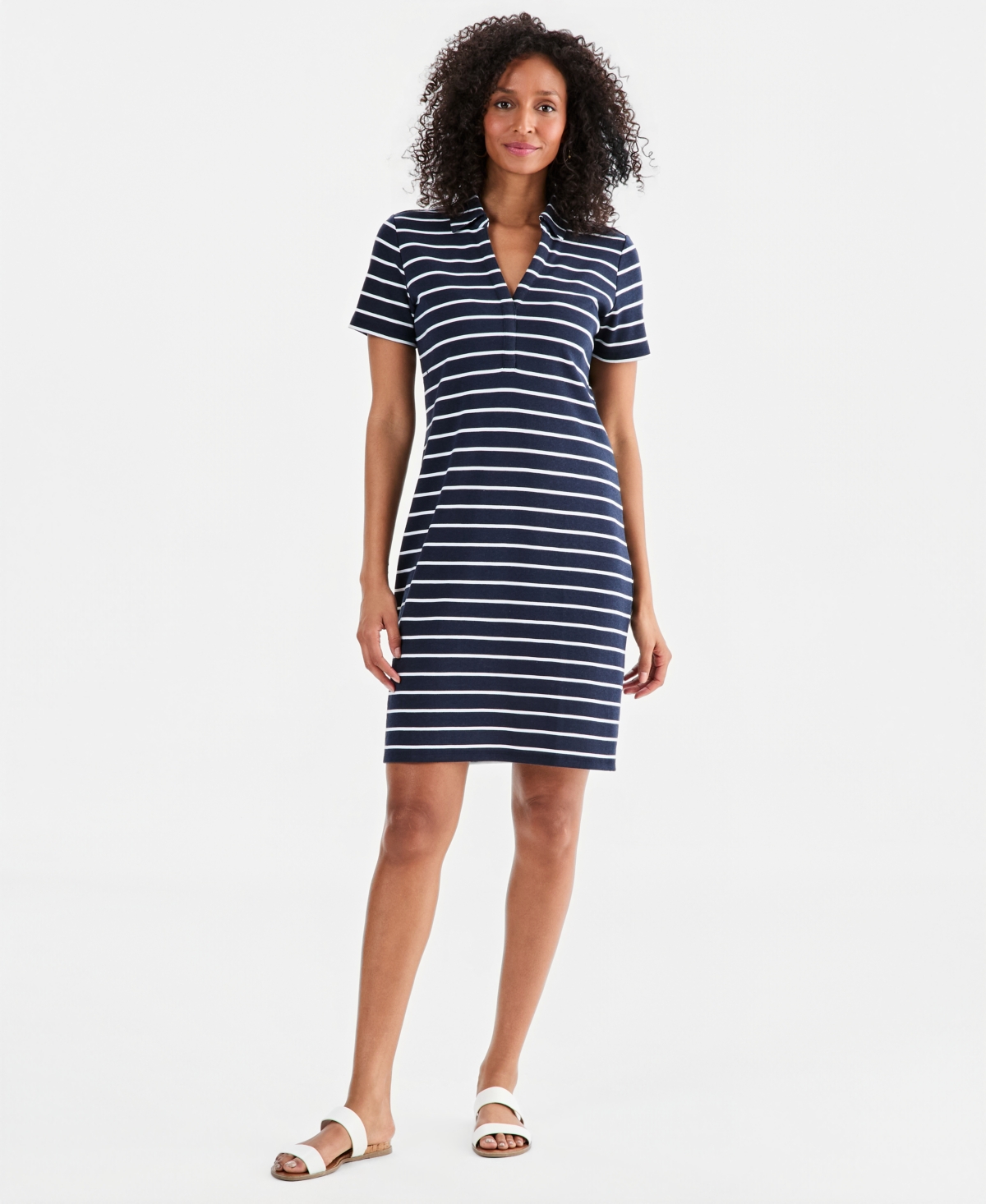Click here for Style & Co Womens Striped Polo Dress  Macys Exclus... prices
