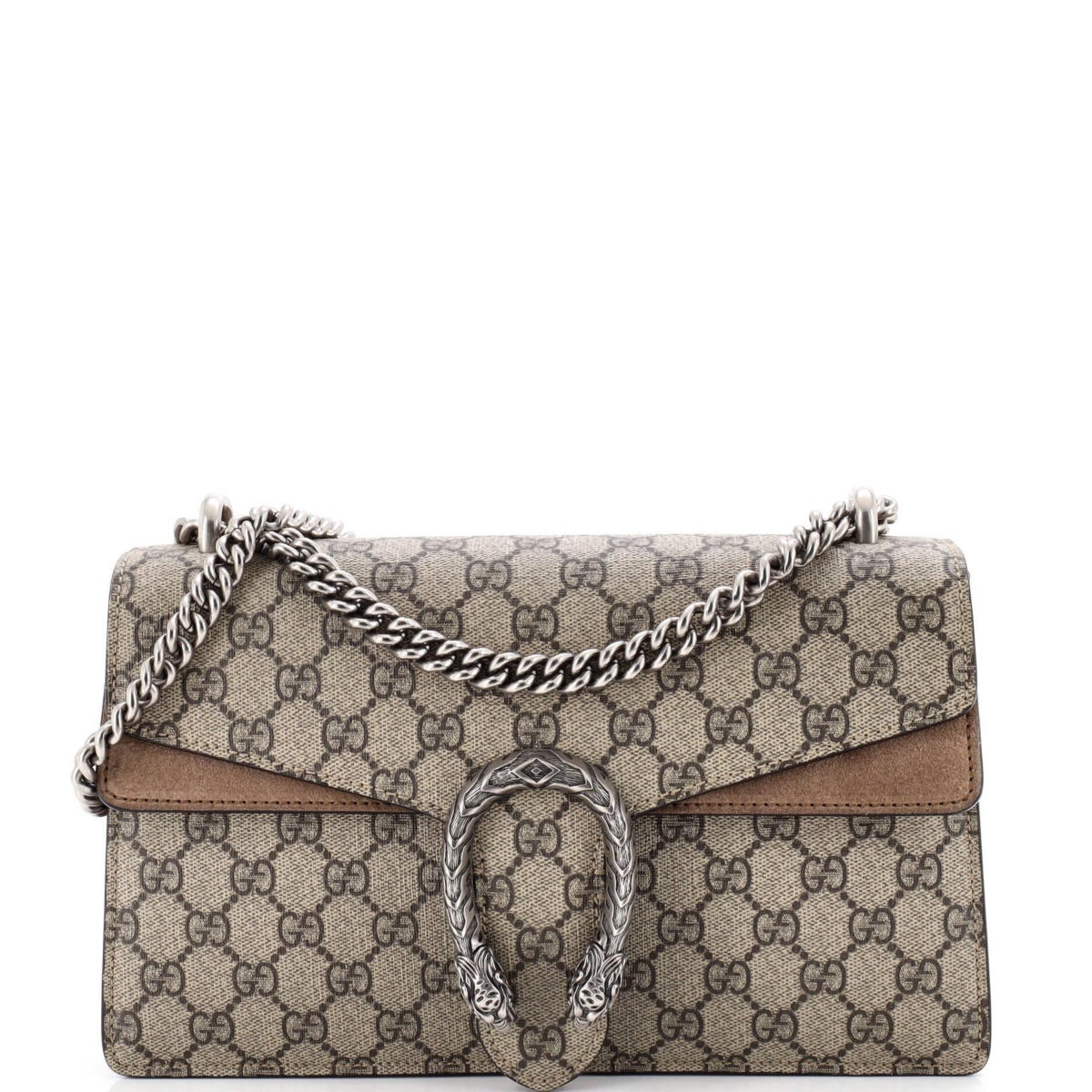 Click here for Pre-Owned Gucci Small Dionysus Bag Gg Coated Canva... prices