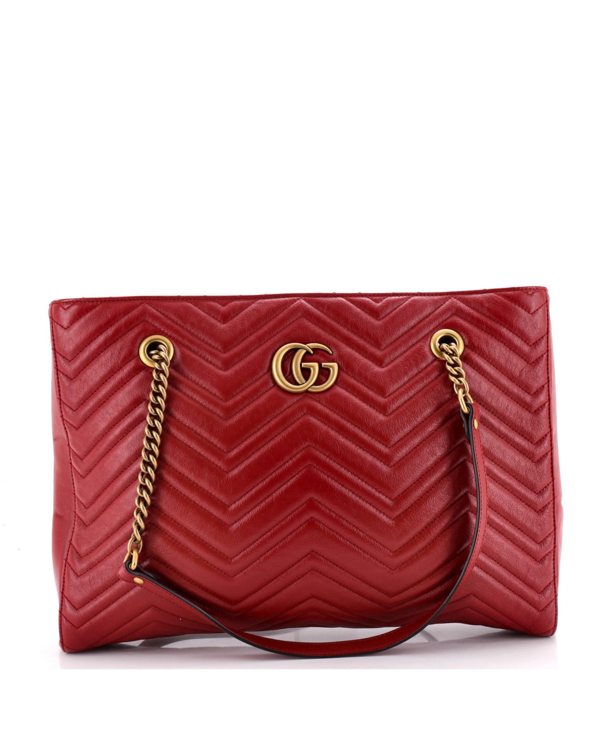Click here for Pre-Owned Gucci Medium Gg Marmont Zip Tote Matelas... prices