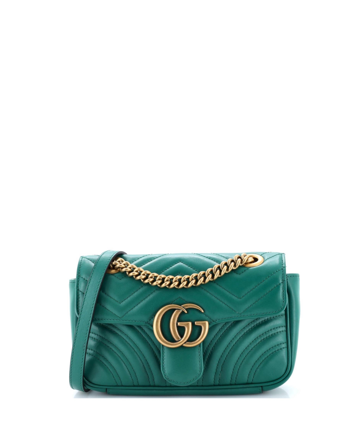 Click here for Pre-Owned Gucci Mini Gg Marmont Flap Bag Matelasse... prices