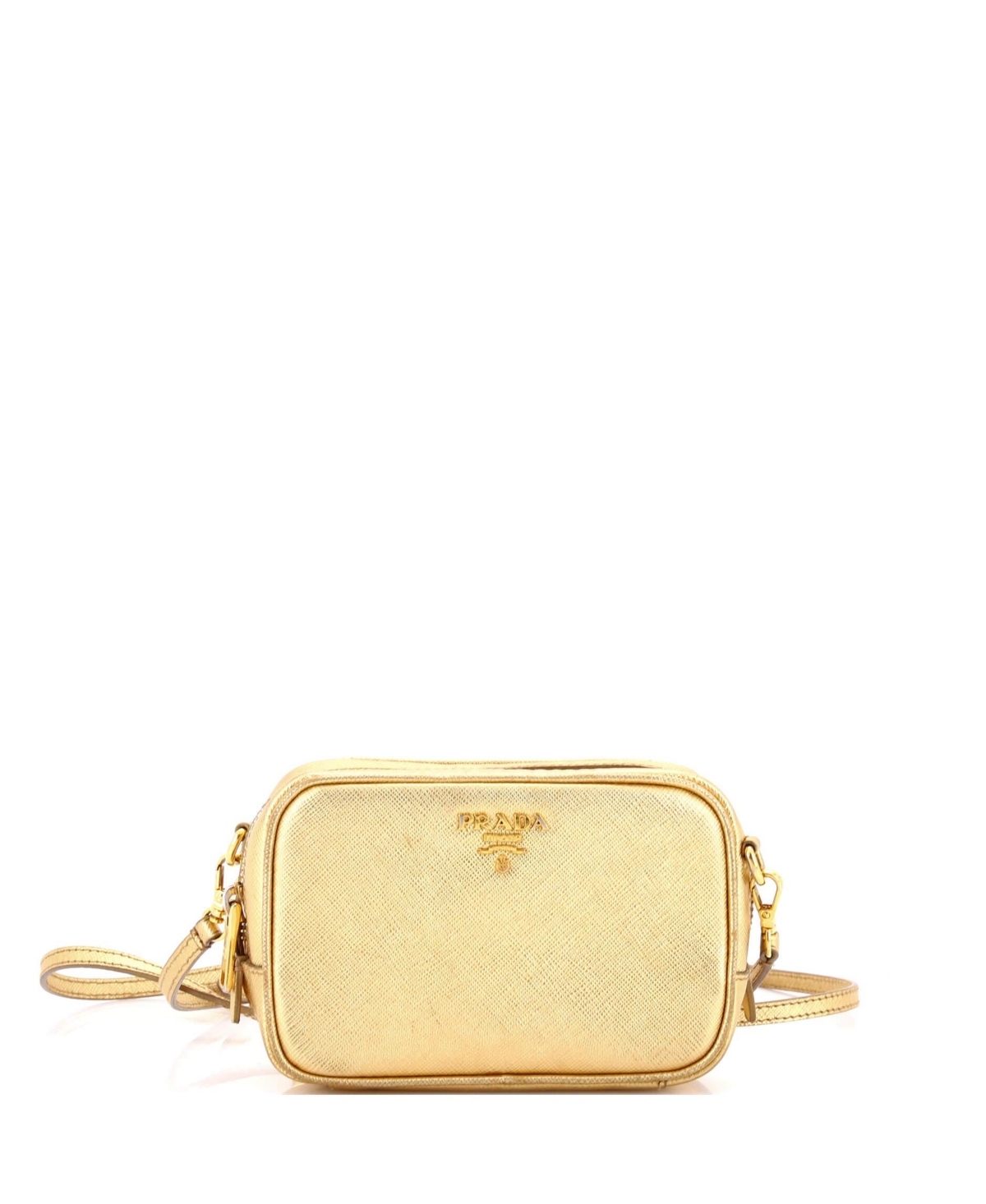 Click here for Pre-Owned Prada Mini Zip Crossbody Bag Saffiano Le... prices