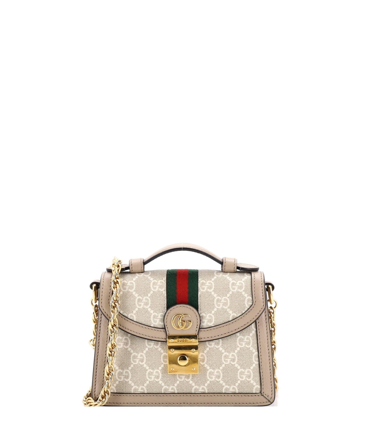 Click here for Pre-Owned Gucci Mini Ophidia Flap Top Handle Bag G... prices
