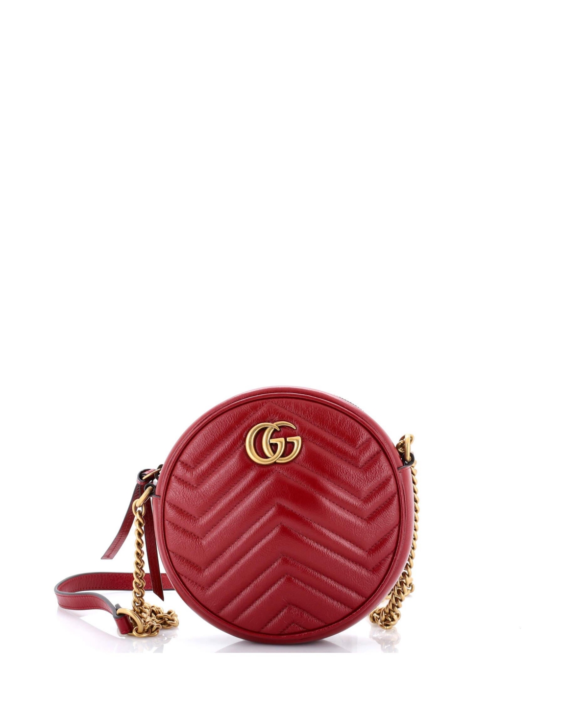 Click here for Pre-Owned Gucci Mini Gg Marmont Round Shoulder Bag... prices