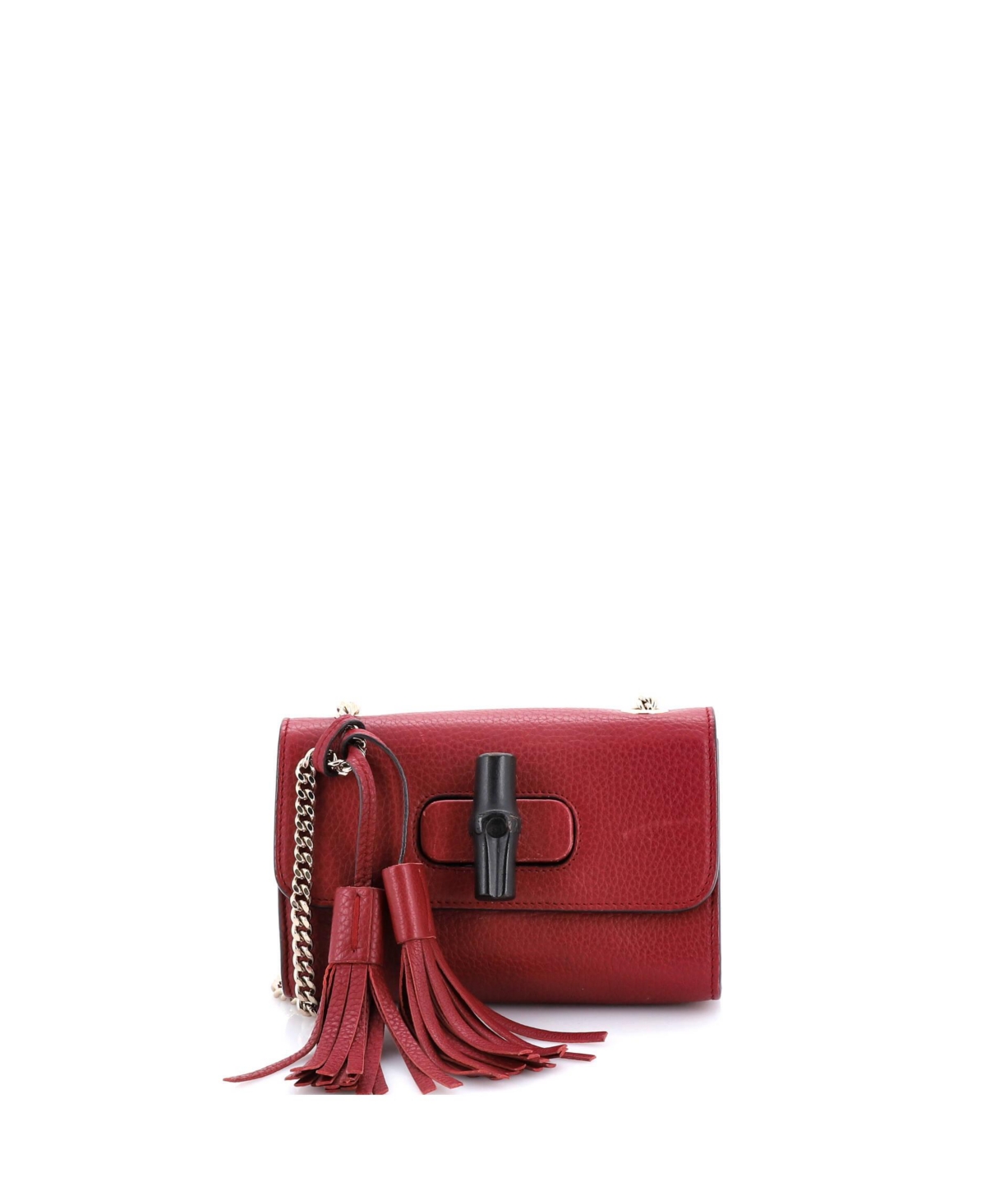 Click here for Pre-Owned Gucci Small Miss Bamboo Shoulder Bag Lea... prices