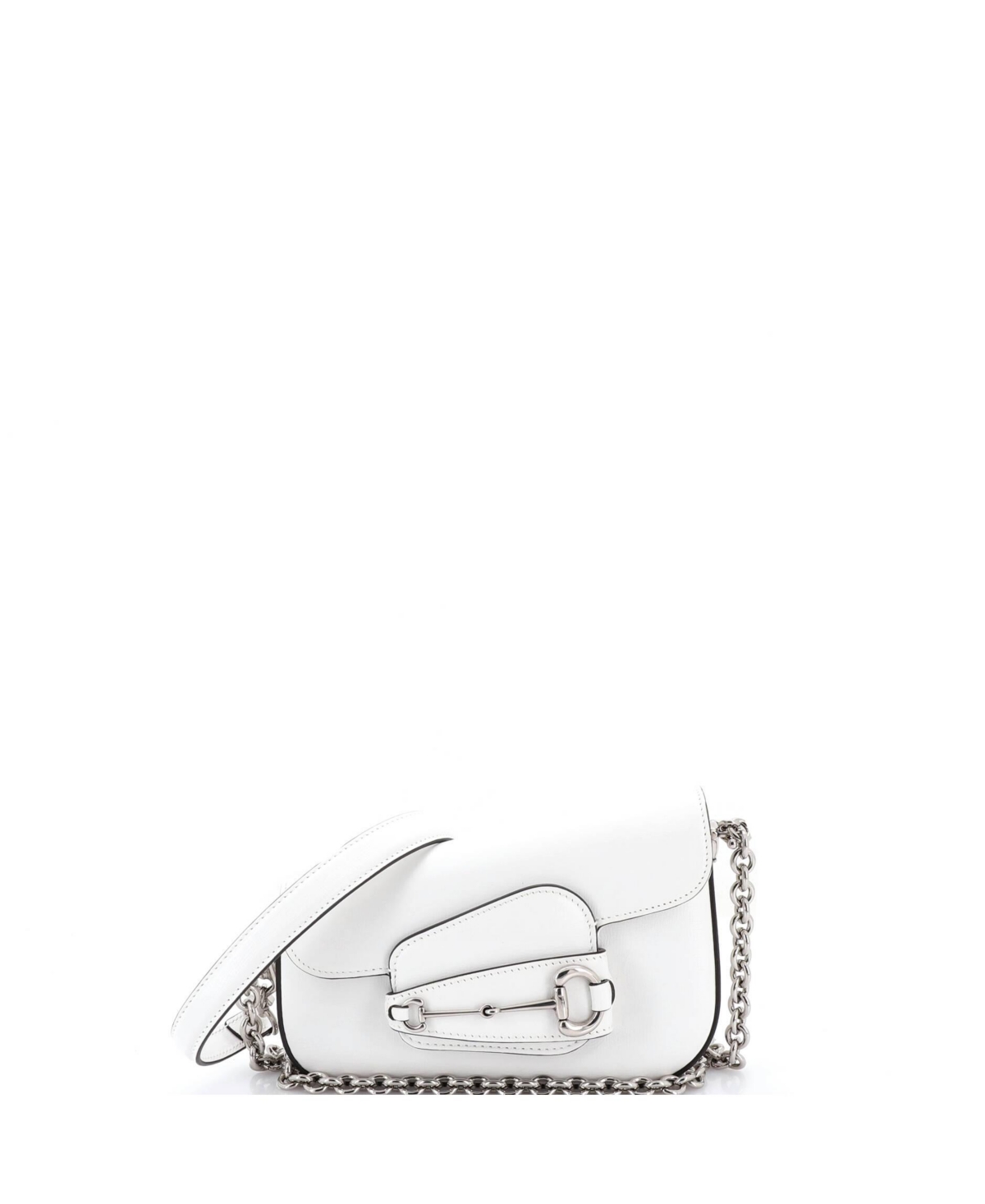 Click here for Pre-Owned Gucci Mini Horsebit 1955 Asymmetric Shou... prices