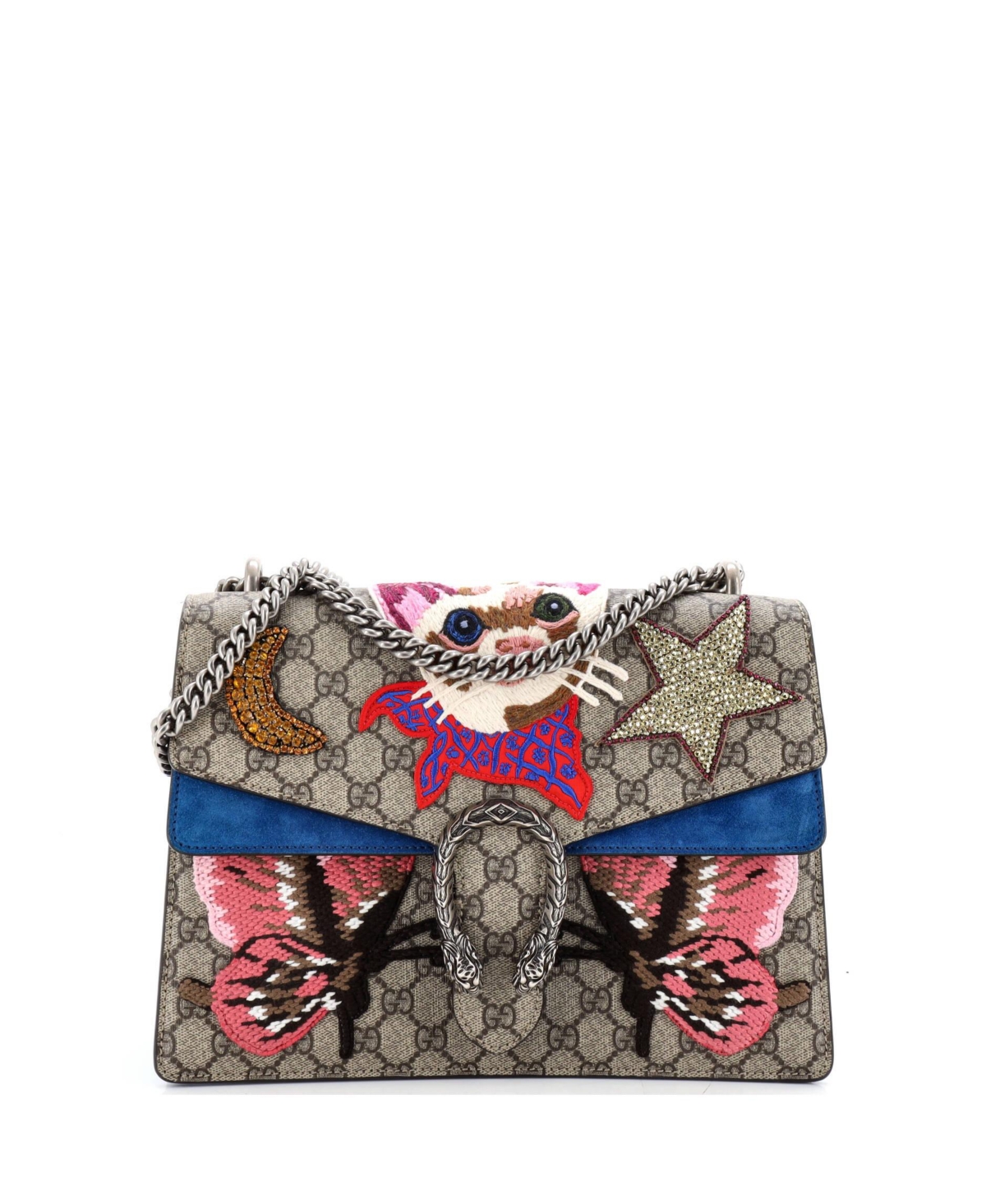 Click here for Pre-Owned Gucci Medium Dionysus Bag Embroidered Gg... prices