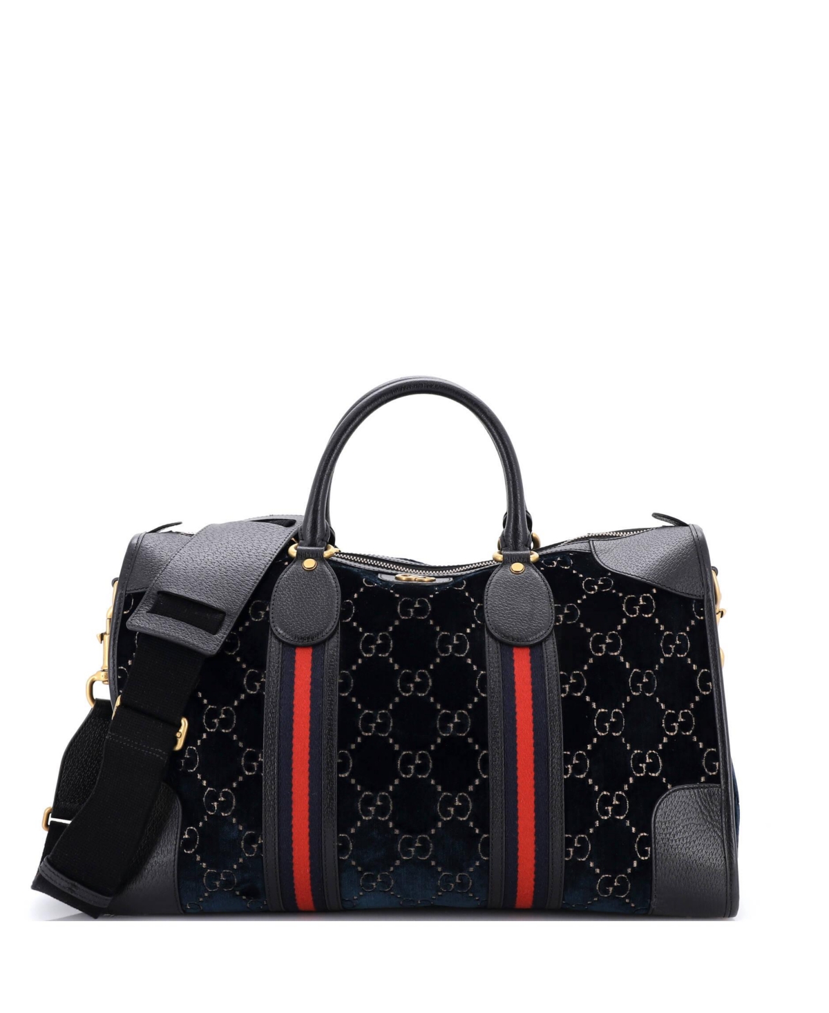 Click here for Pre-Owned Gucci Medium Convertible Duffle Bag Gg V... prices