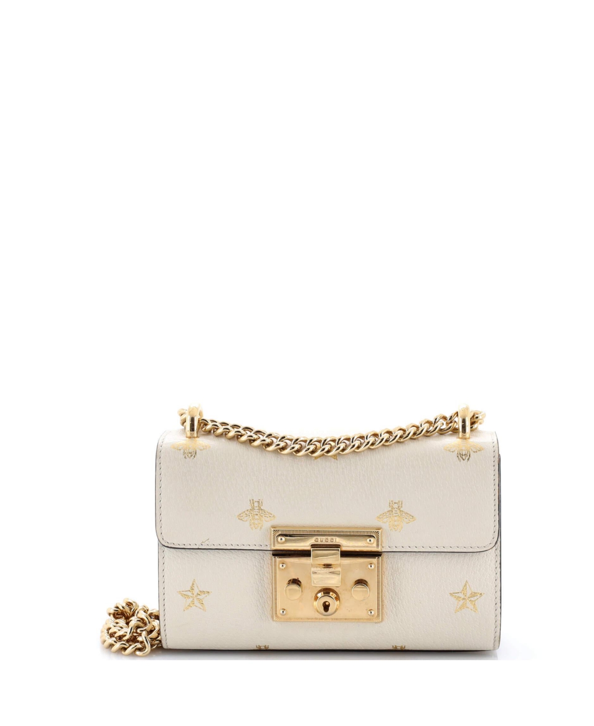 Click here for Pre-Owned Gucci Small Padlock Shoulder Bag Printed... prices