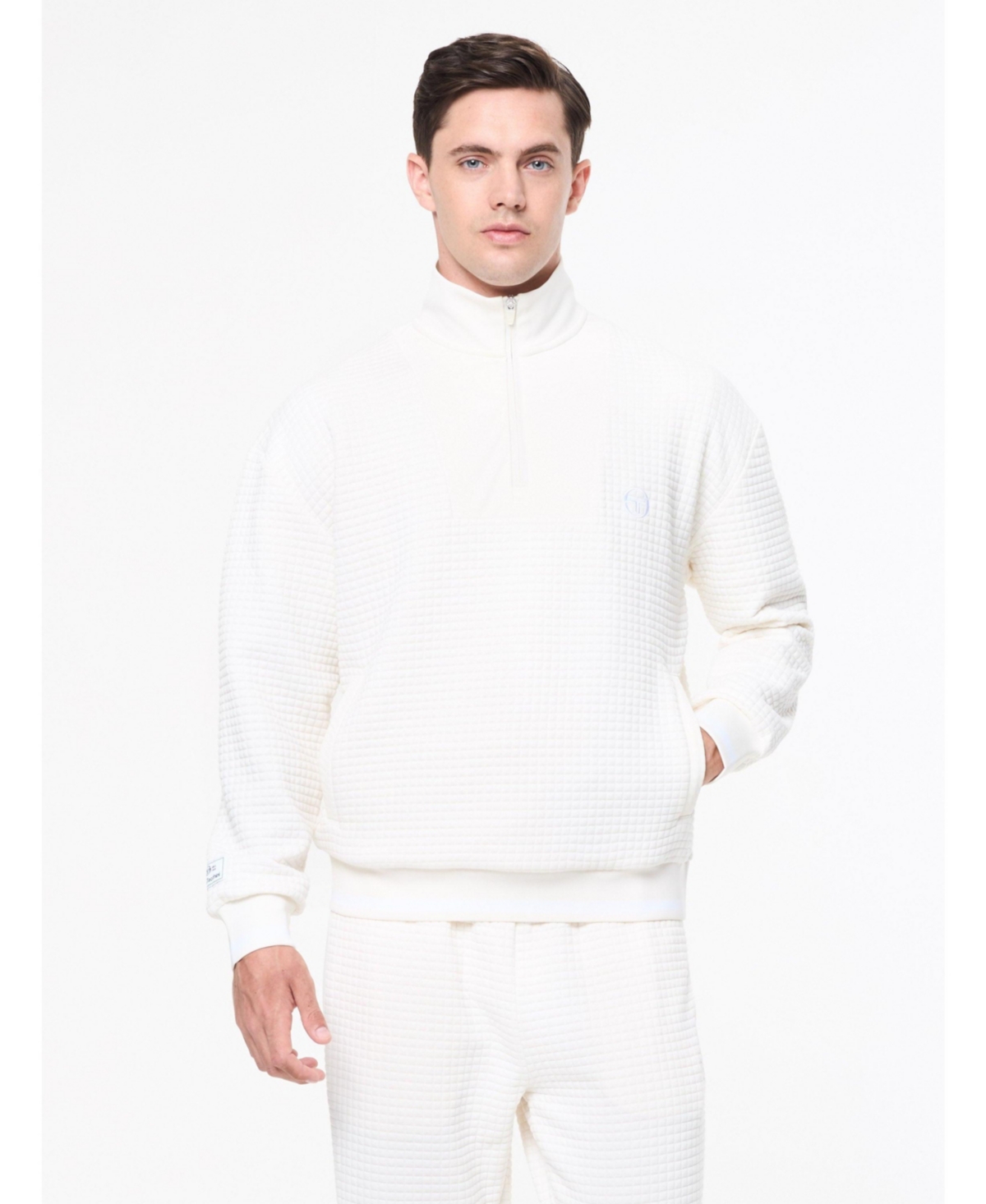 Click here for Sergio Tacchini Mens Netto Quarter Zip - Gardenia prices