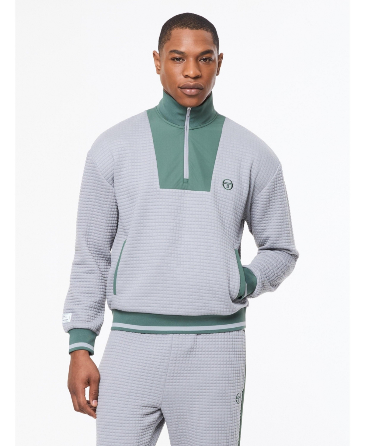 Click here for Sergio Tacchini Mens Netto Quarter Zip - Sleet prices