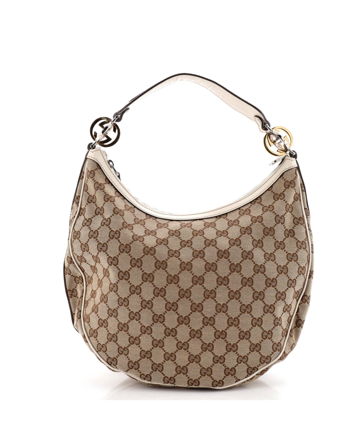 Click here for Pre-Owned Gucci Medium Twins Hobo Gg Canvas - Brow... prices