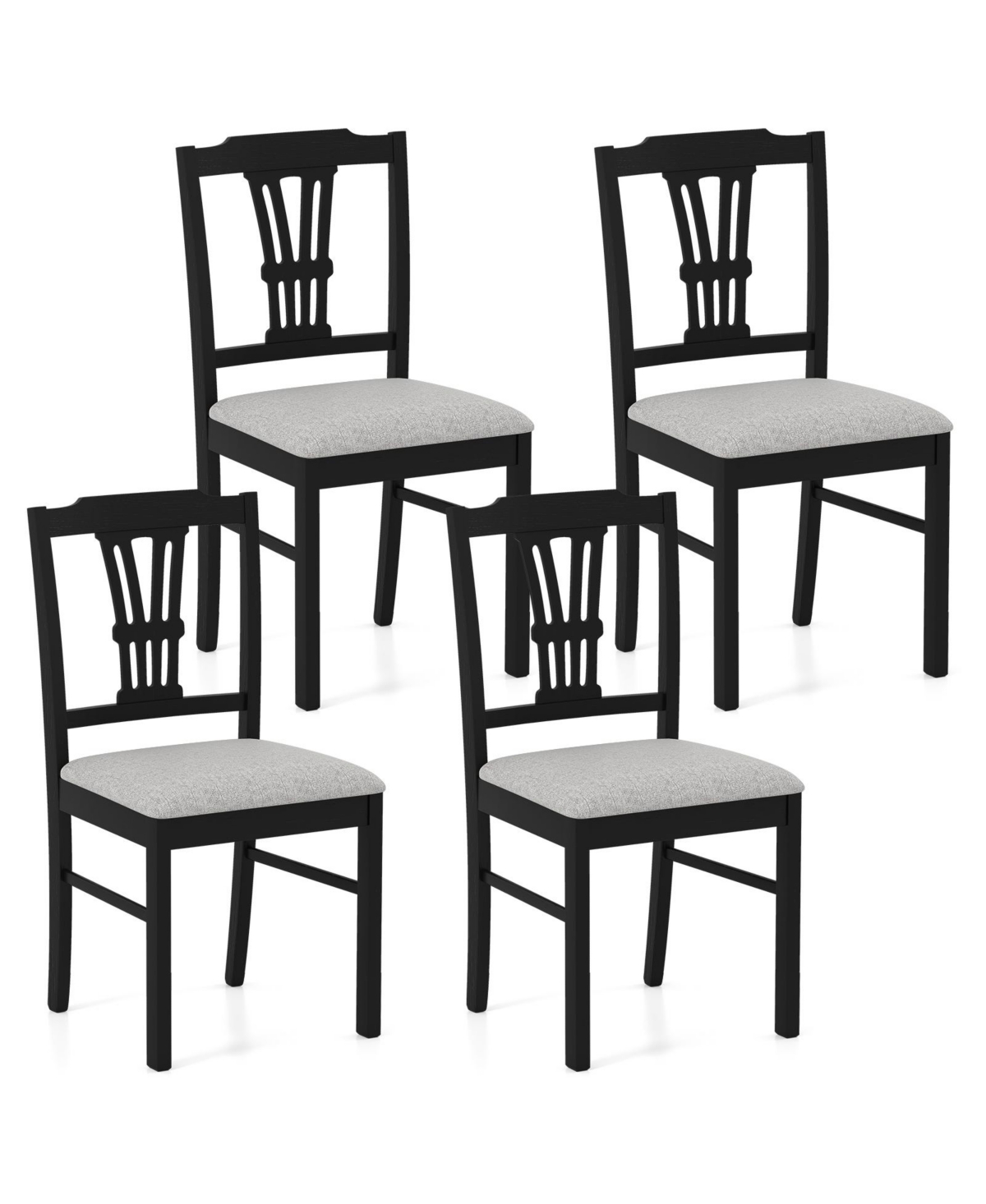 Click here for Gymax Wooden Dining Chairs Set of 4 w/Rubber Wood... prices