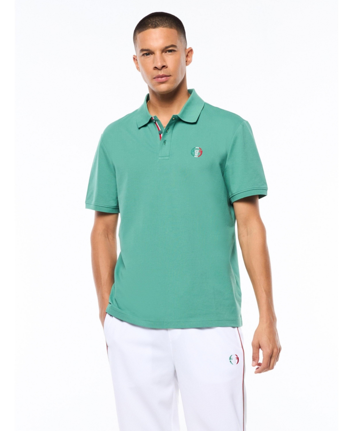 Click here for Sergio Tacchini Mens Eredita Polo - Bottle green prices