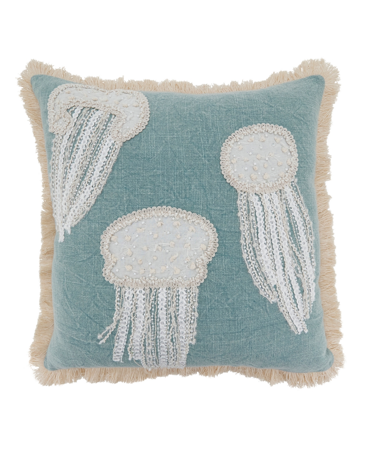 Click here for Saro Lifestyle Embroidered Jellyfish Decorative Pi... prices