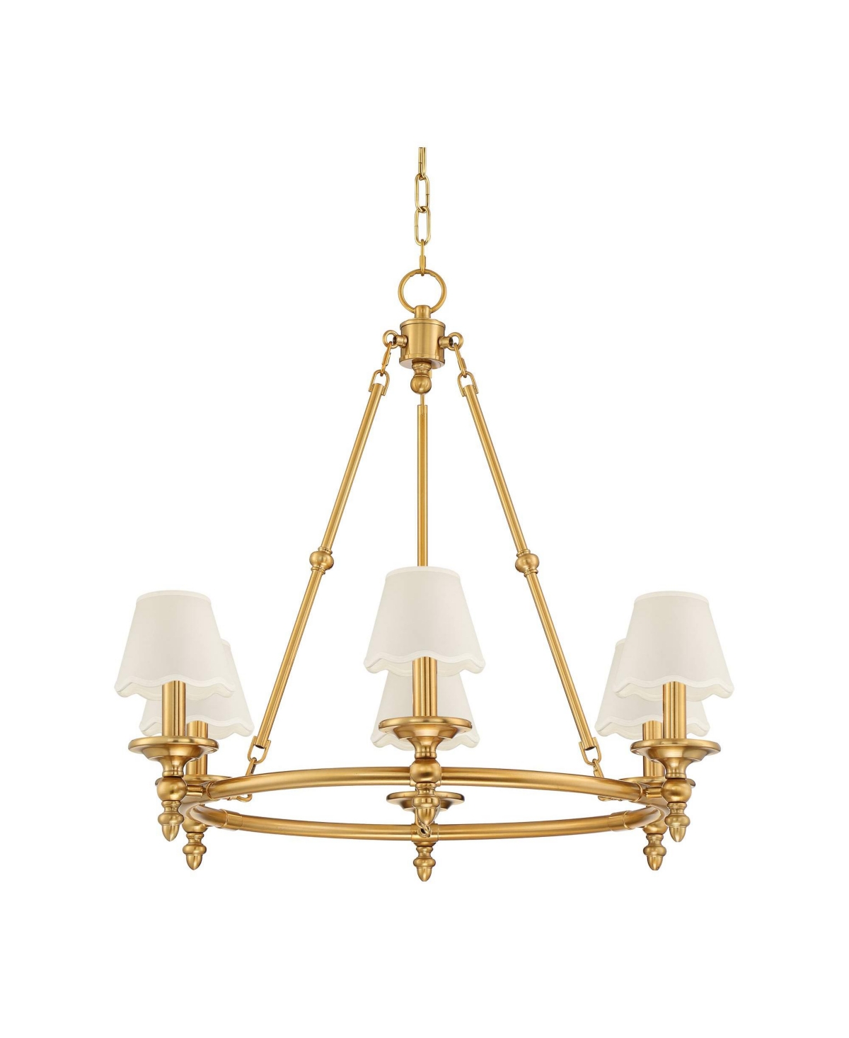 Click here for Stiffel Hartley 28W Antique Gold 6-Light Chandelie... prices