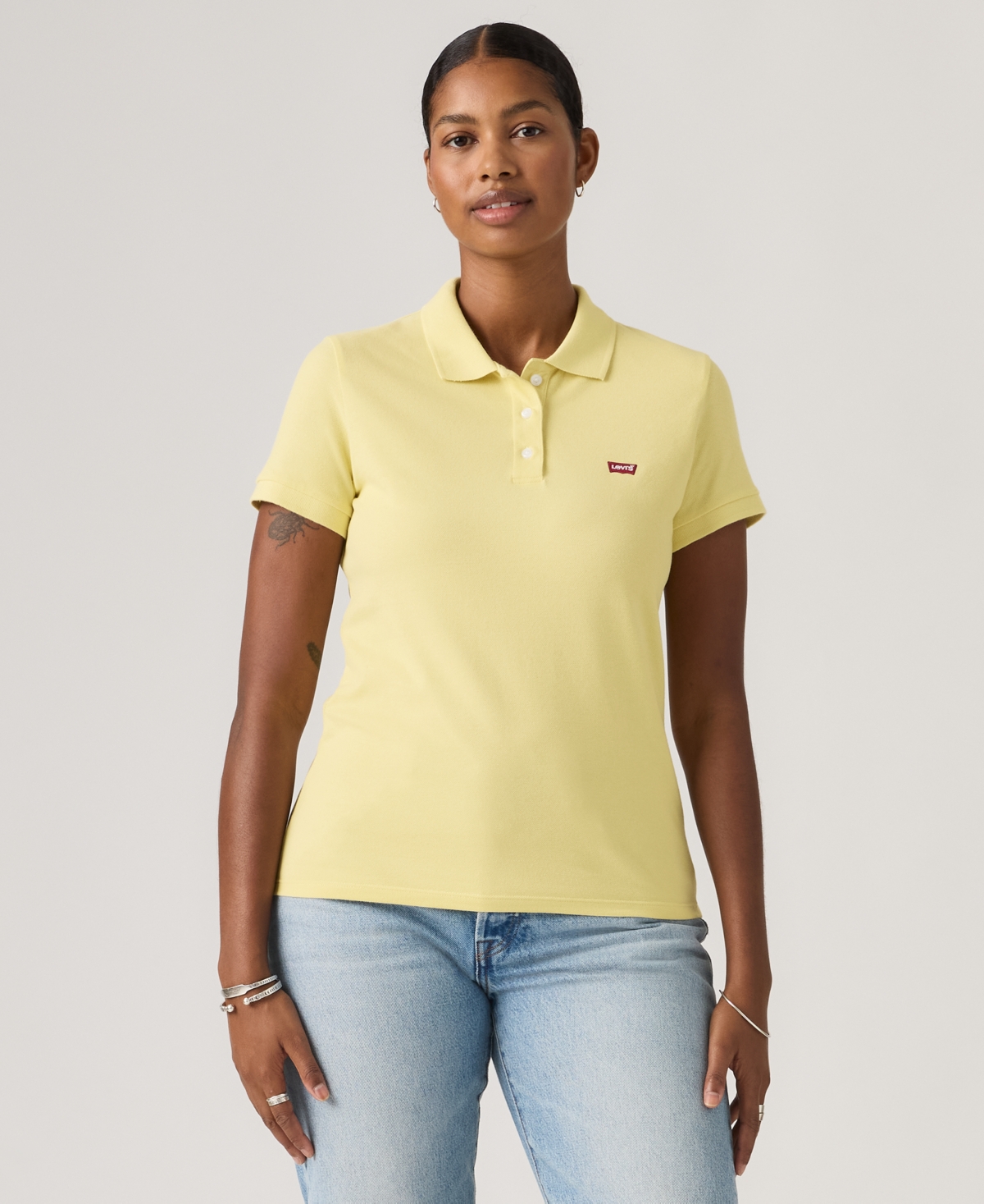 Click here for Levis Womens Short-Sleeve Slim-Fit Polo Shirt - Fr... prices