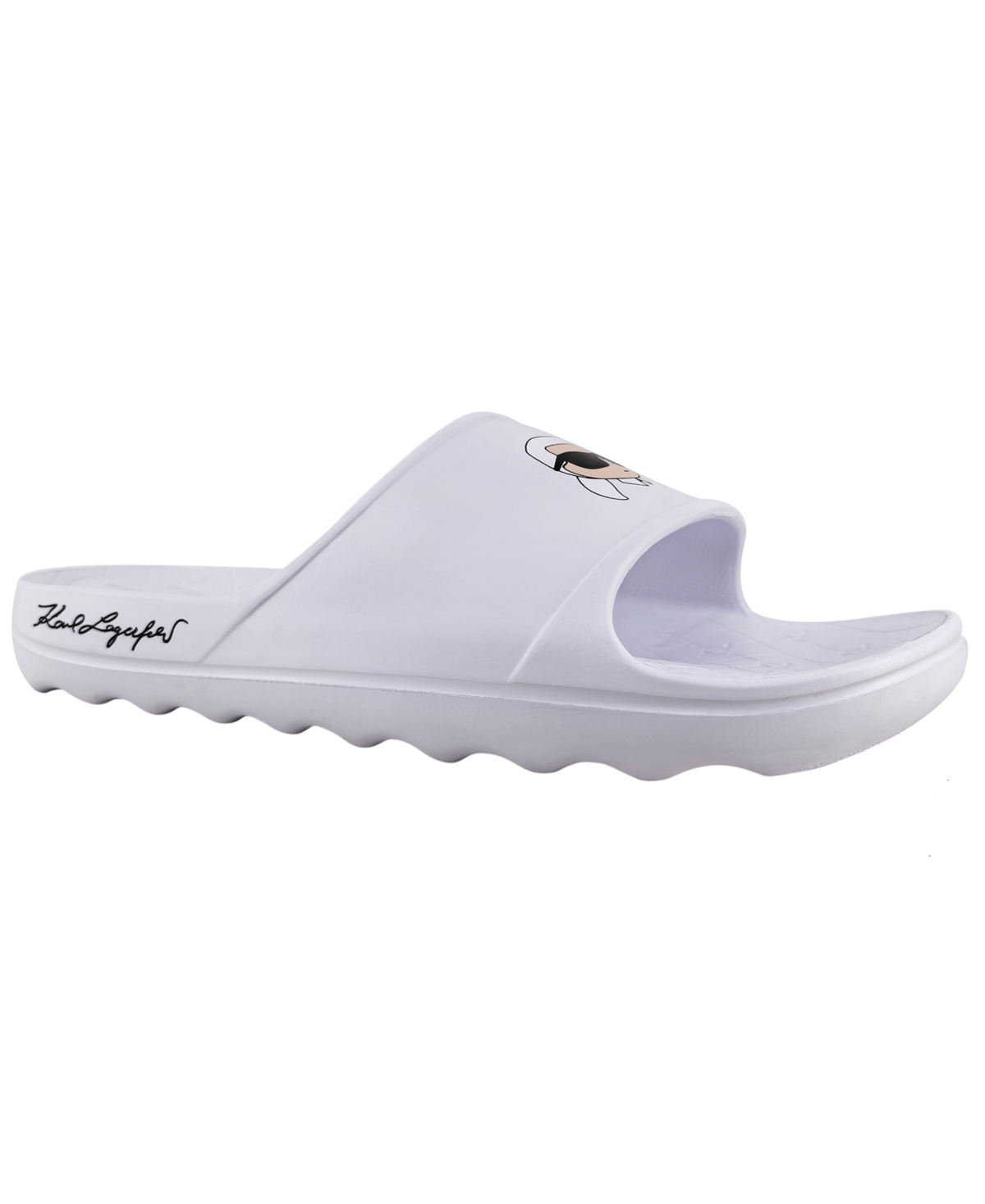 Click here for Karl Lagerfeld Mens Slip-On Slides - White prices
